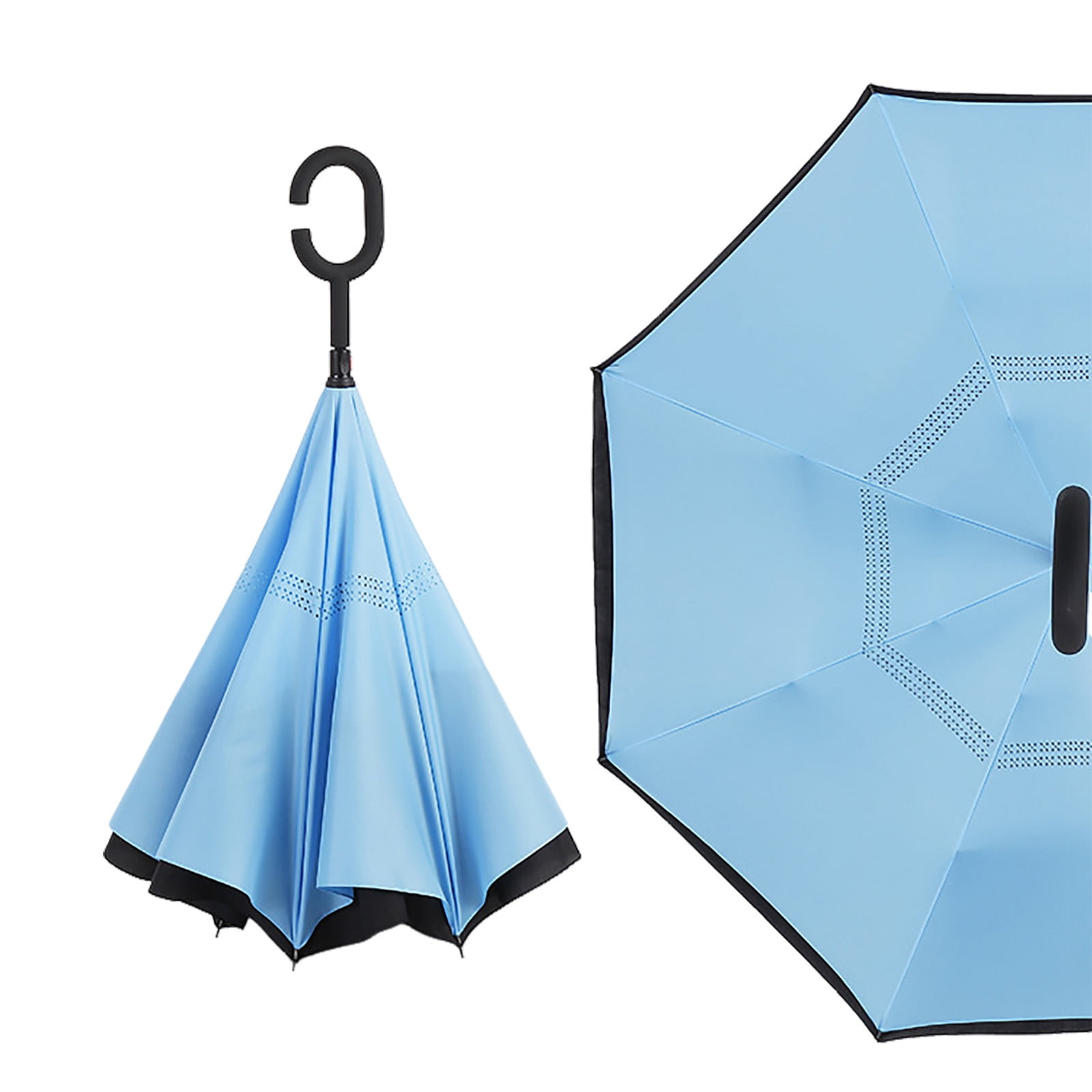 Inverted Reverse Upside Down Umbrella Extra Large Double Canopy Vented ...