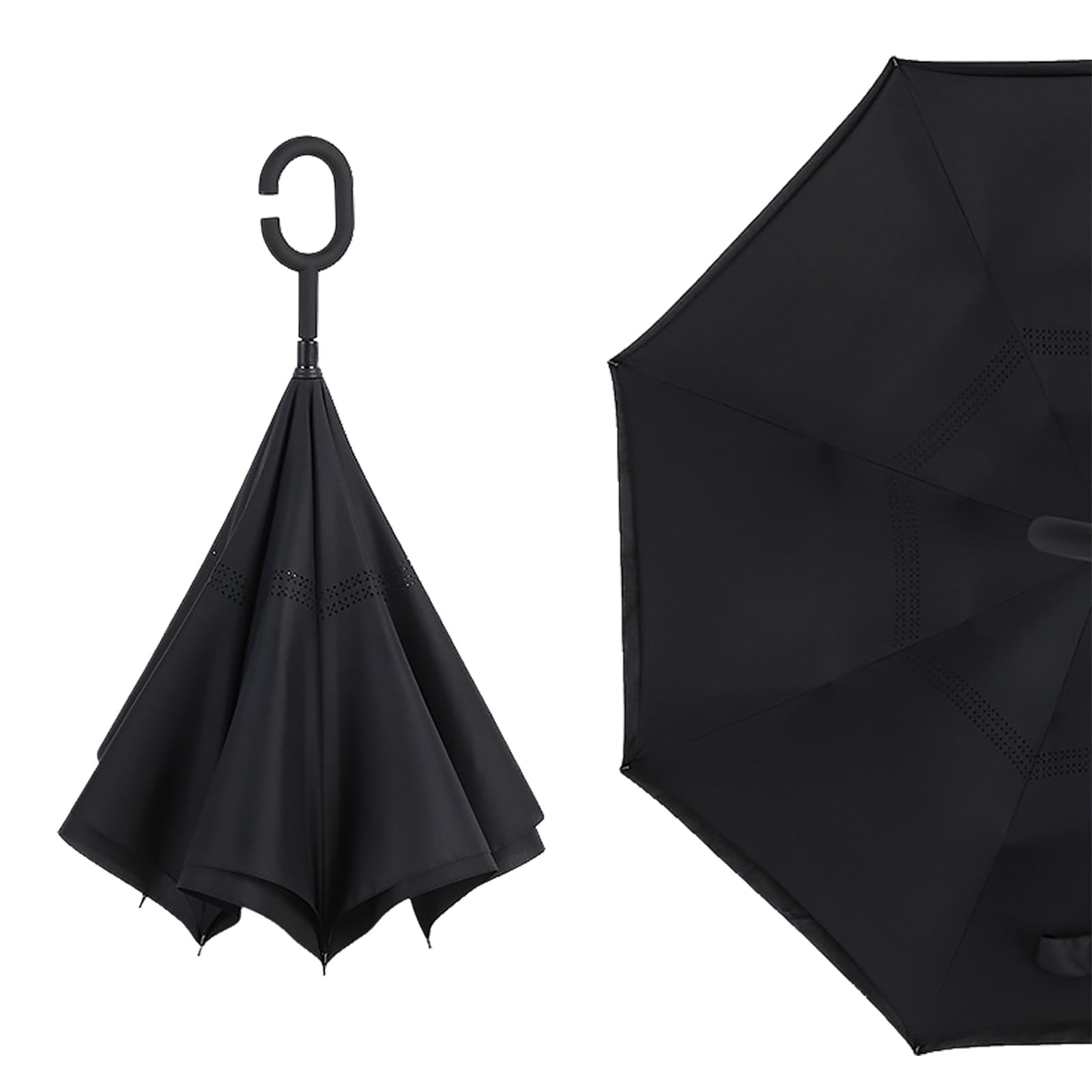 Inverted Reverse Upside Down Umbrella Extra Large Double Canopy Vented ...