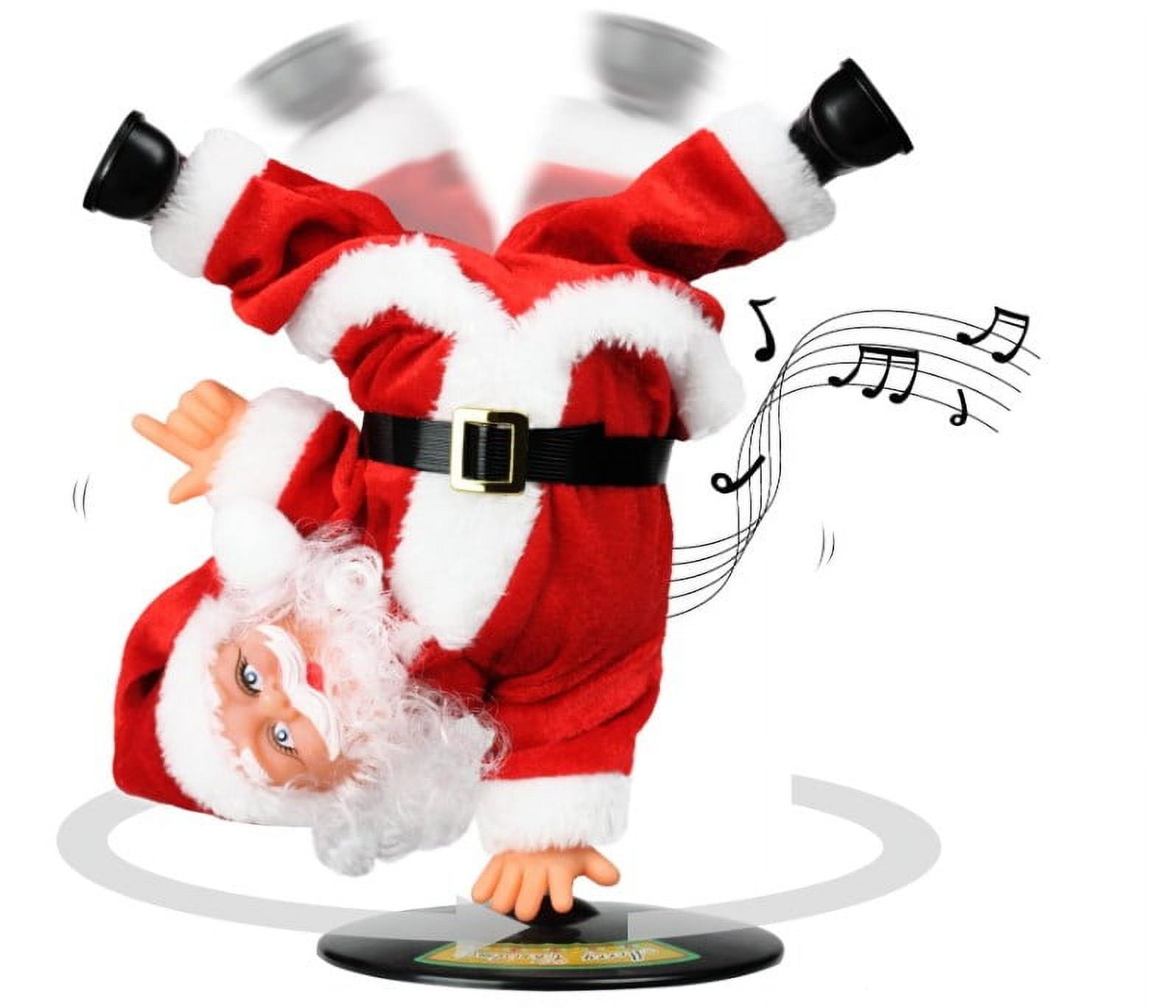 Inverted Rotating Dancing and Singing Santa Claus Plush Toy,Electric ...