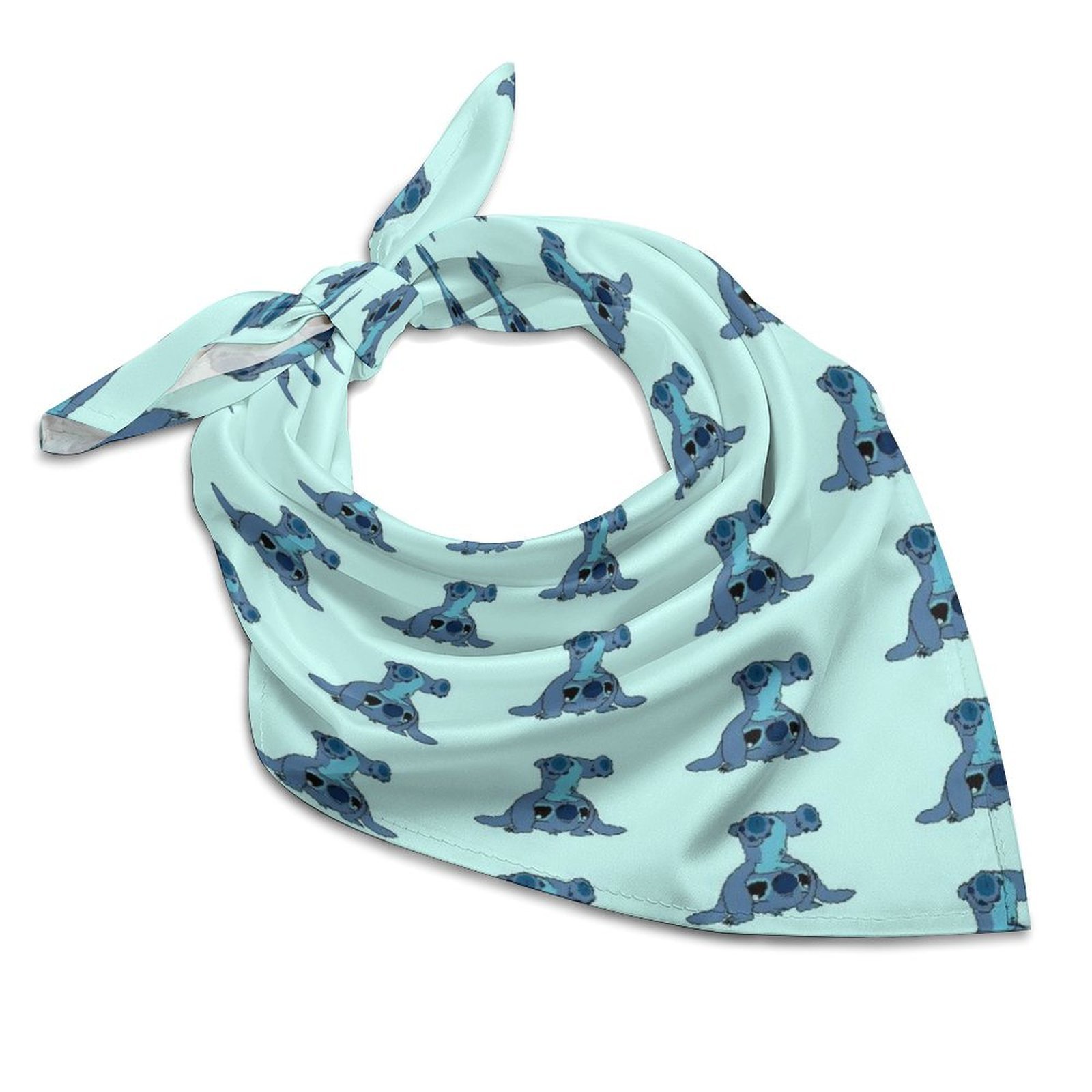 Inverted Stitch Square Satin Head Scarf Hair Scarves Silk-like Bandana ...