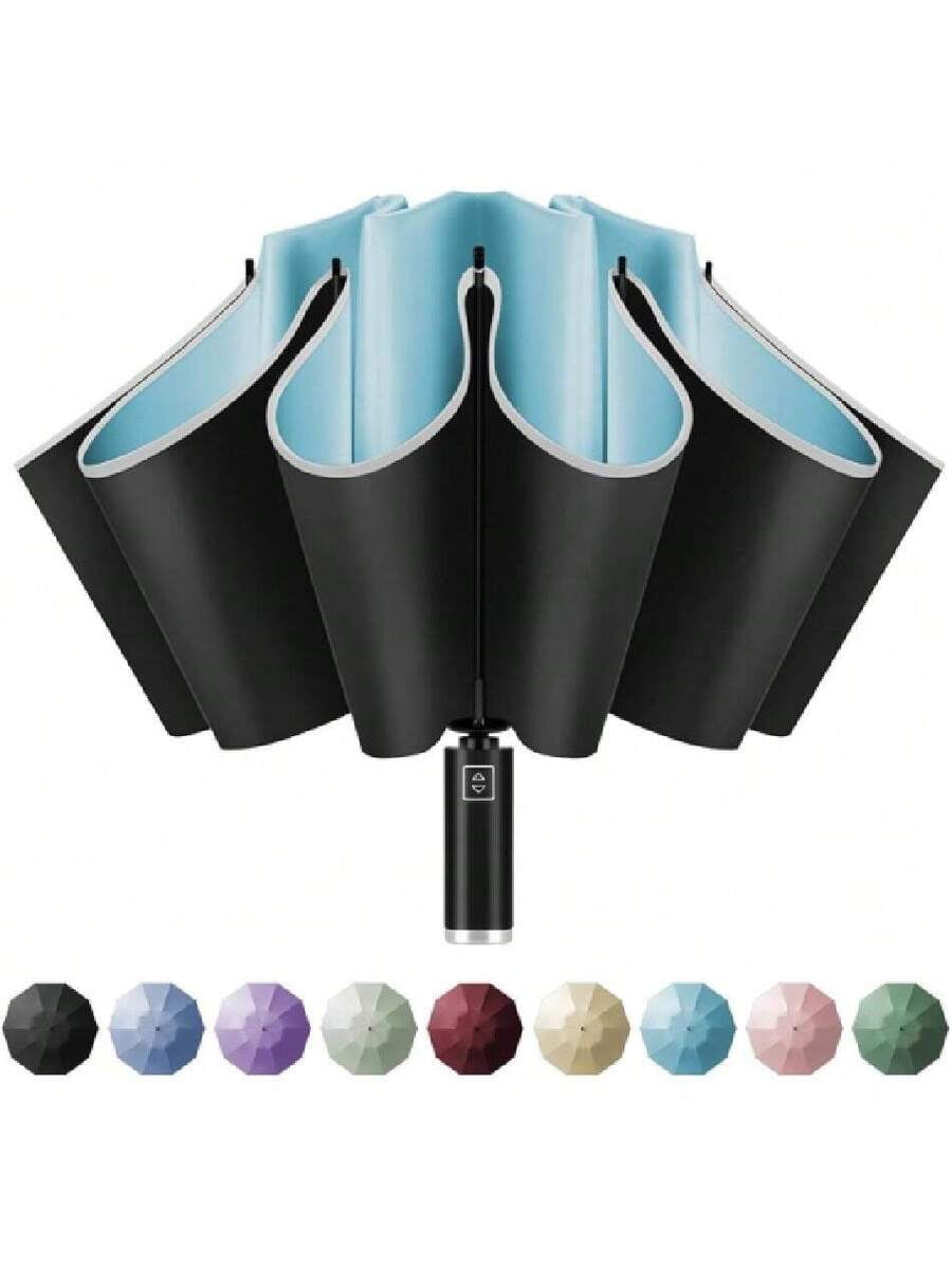 Inverted Travel Umbrella, Automatic Umbrellas For Rain, Windproof ...