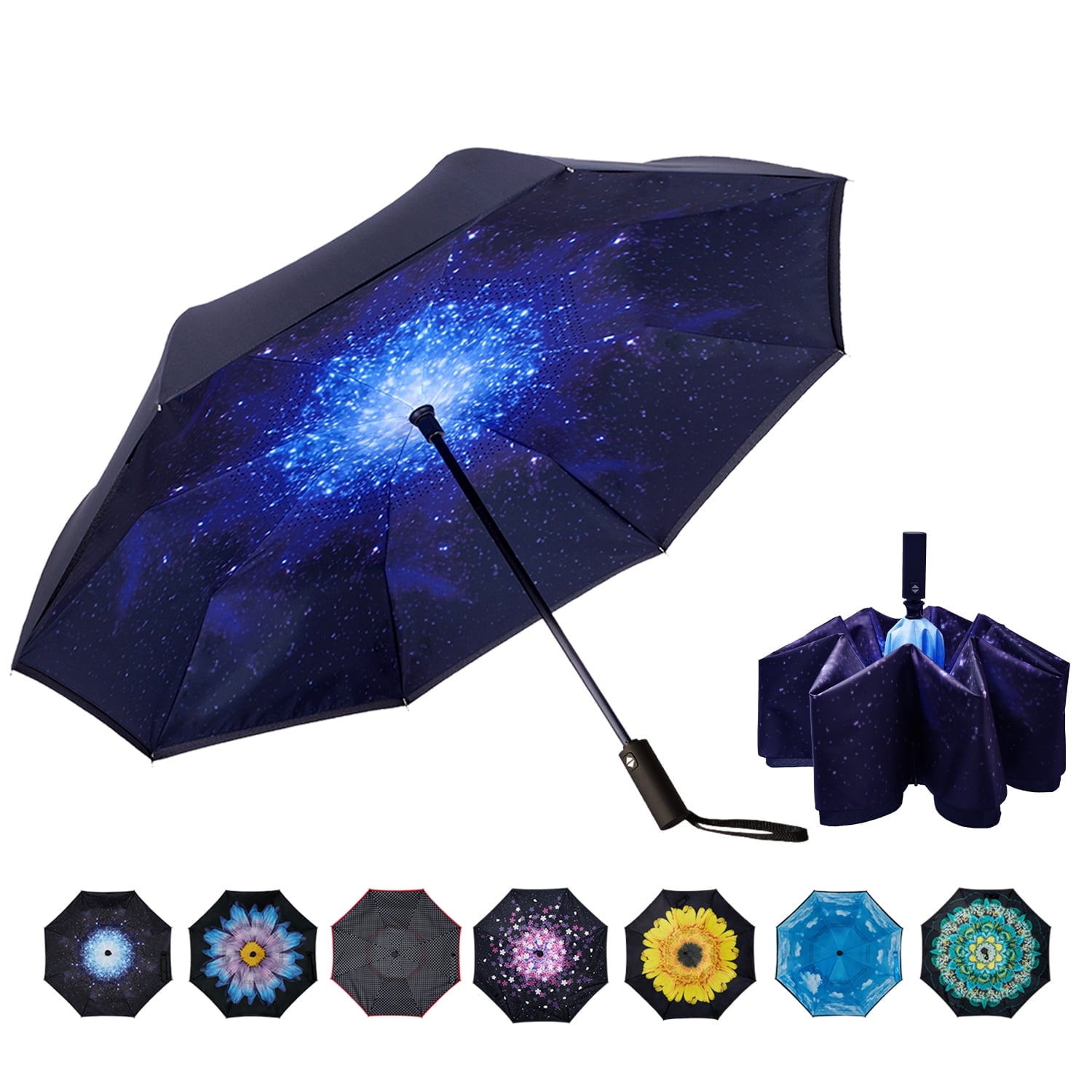 Inverted Umbrella Double Layer Automatic Folding Reserve Umbrella ...