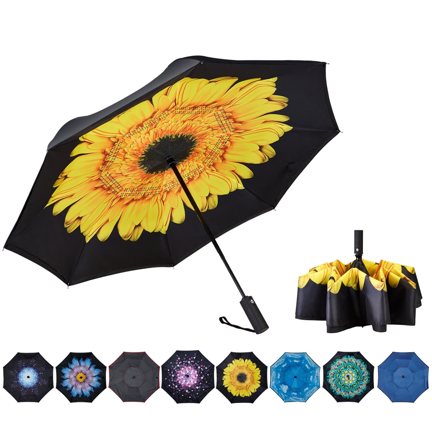 Inverted Umbrella Double Layer Automatic Folding Reserve Umbrella ...