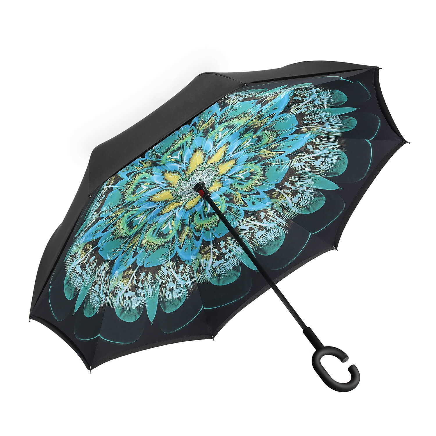 Inverted Umbrella,Windproof Reverse Umbrella, Umbrellas for Women, UV ...