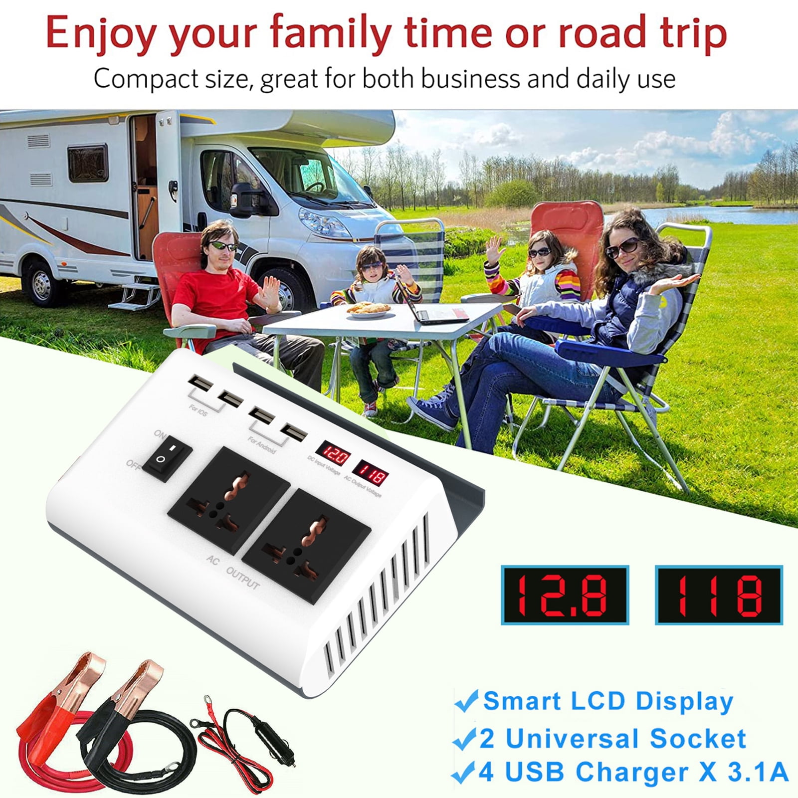 Inverter,Car R Converter Inverter 12v 12v To 4 Usb 8 Inverter Improved ...