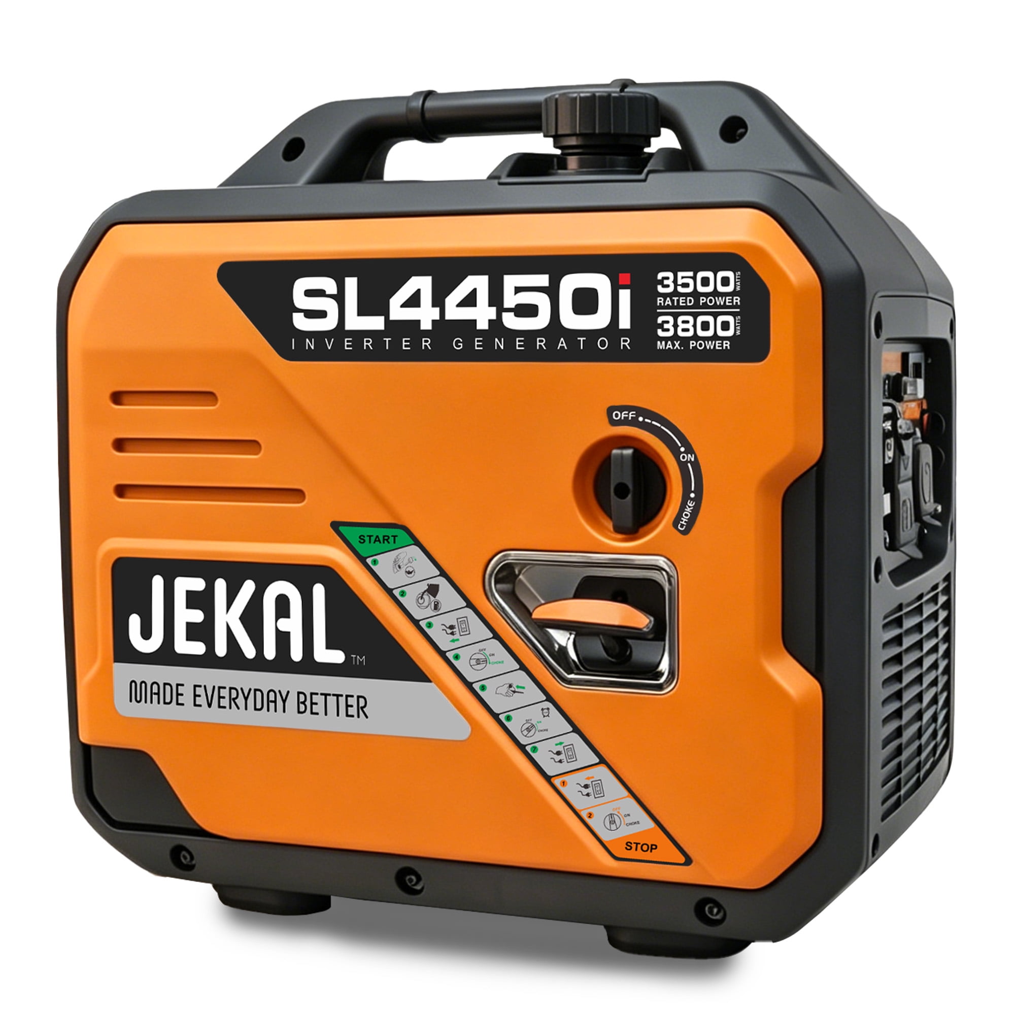 Inverter Generator 3500W Gas Powered, Super Quiet Portable Generator ...
