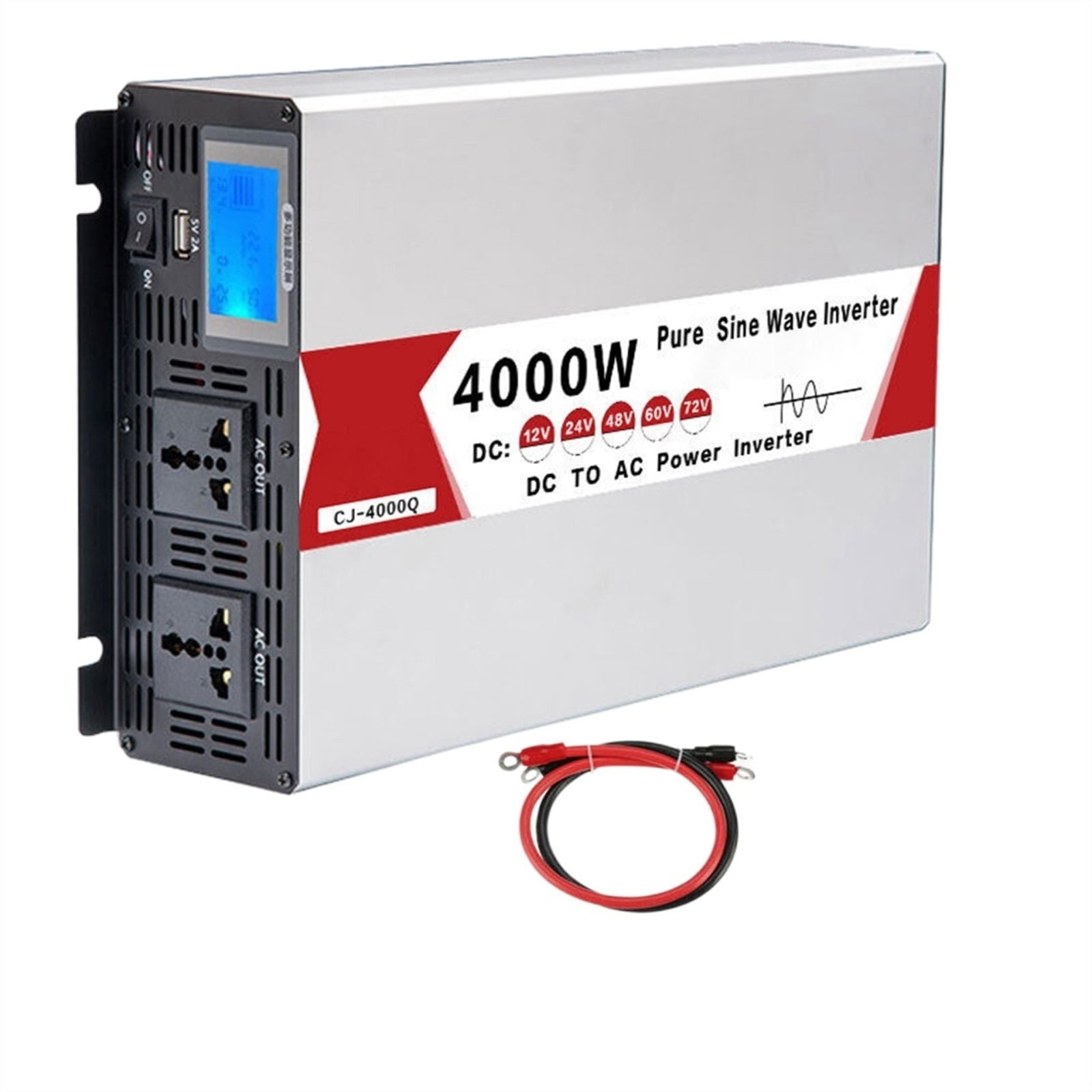 Inverter Pure Wave Current 4000W(peak Value) Transformer DC 12V/24V/48V ...
