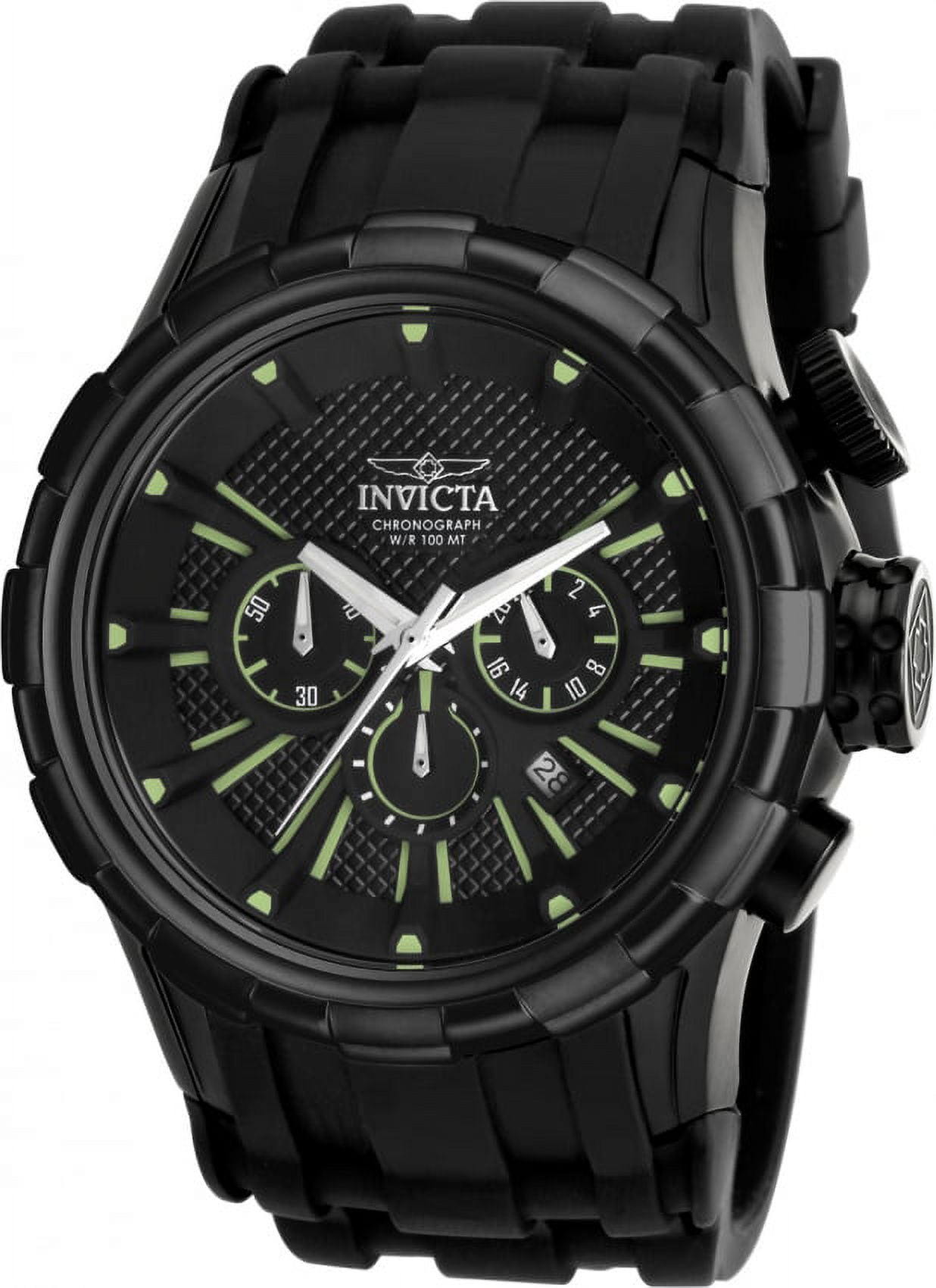 Invica I-Force Chronograph Black Dial Black Polyurethane Men's Watch ...