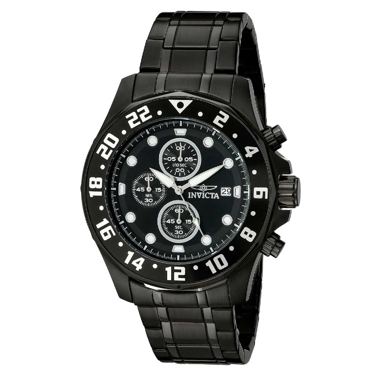 Invicta 15945 Men's Specialty Quartz Chronograph Black Dial Black IP ...