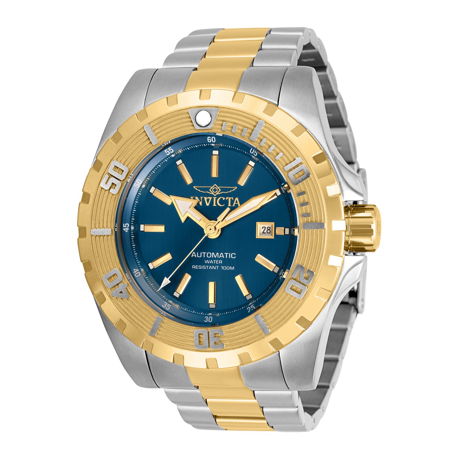 Invicta 30502 Men's Pro Diver Blue Dial Two Tone Bracelet Watch ...