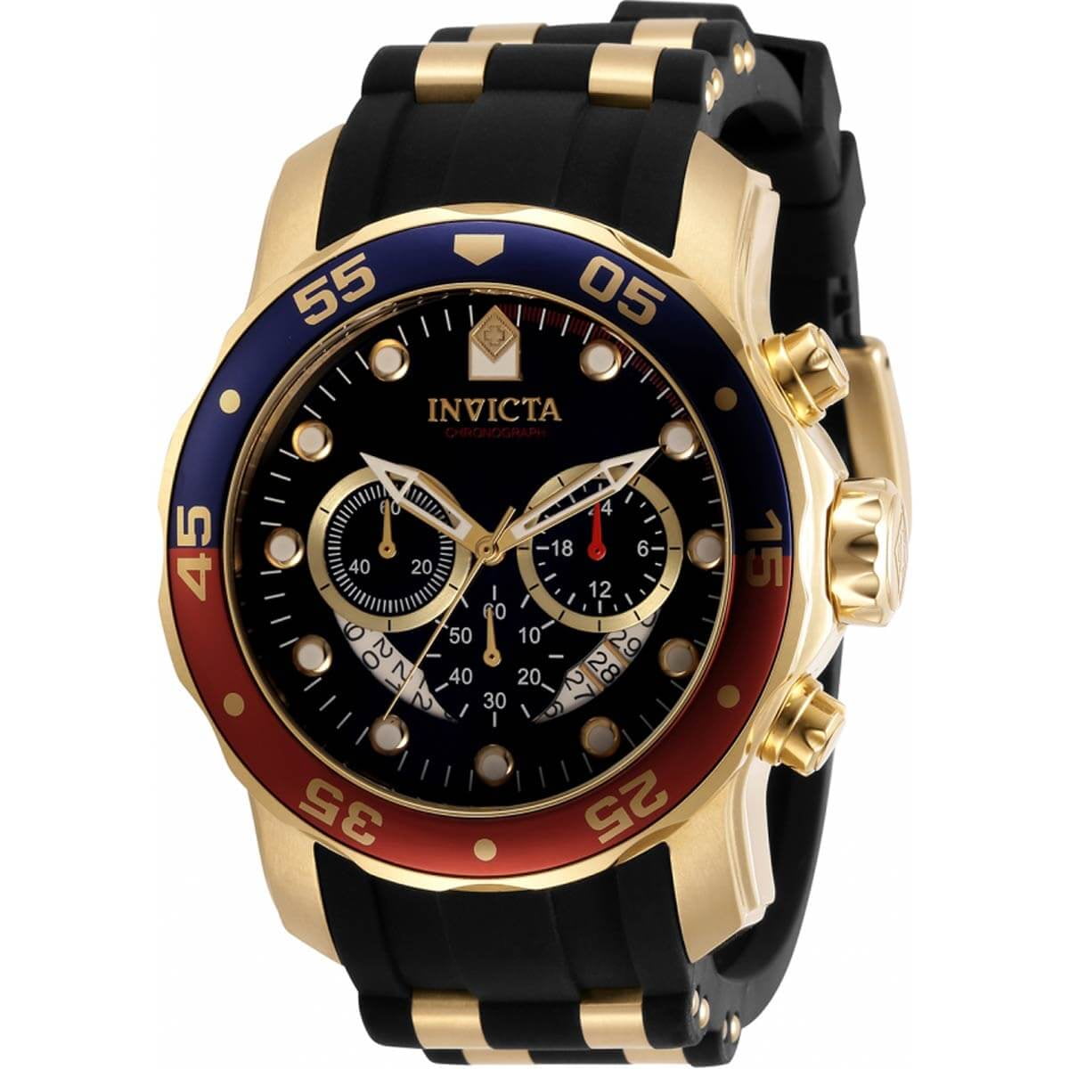 Invicta 31293 Men's Pro Diver Black Dial Chronograph Strap Watch ...