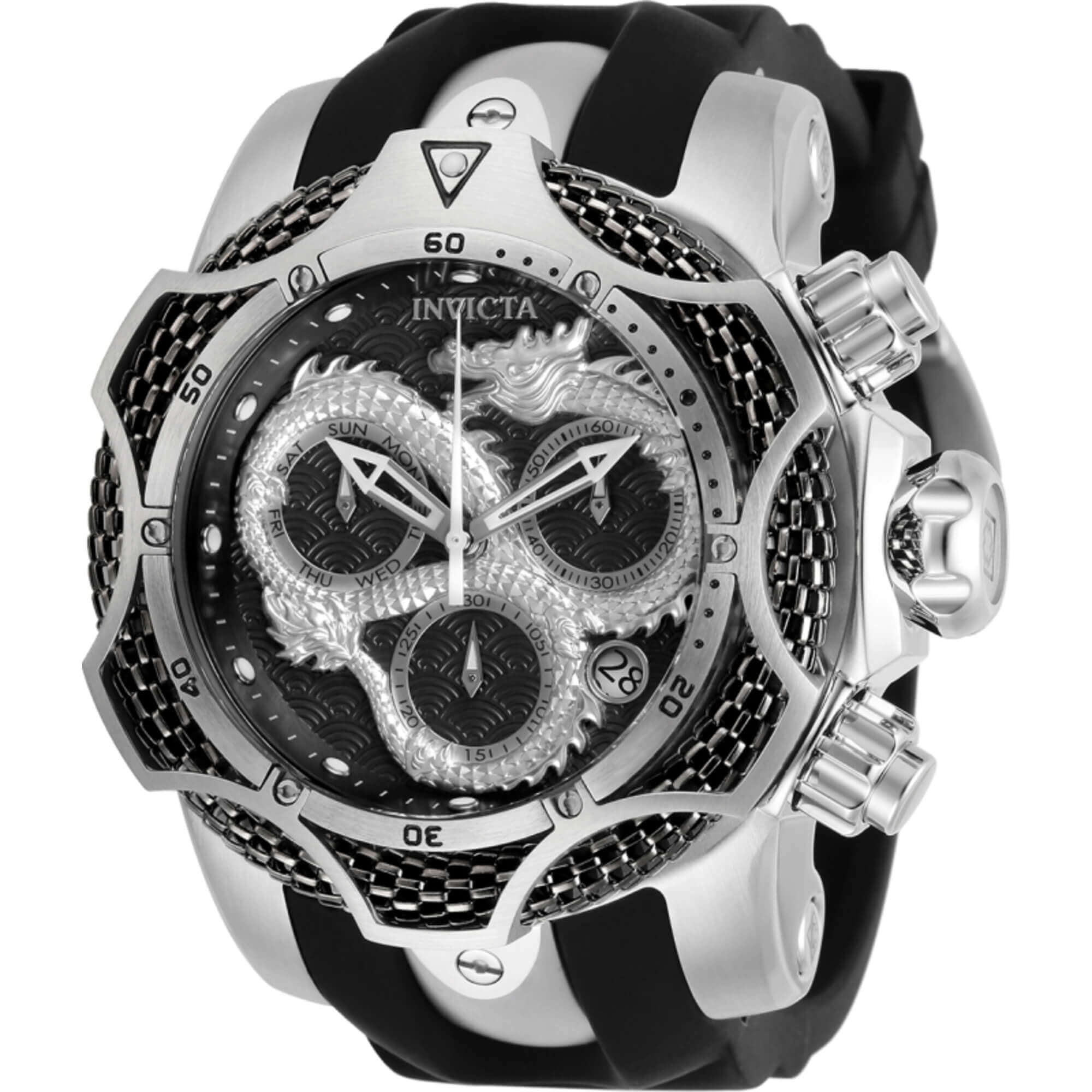 Invicta 32773 Men's Venom Chronograph Black Silicone Strap Watch ...