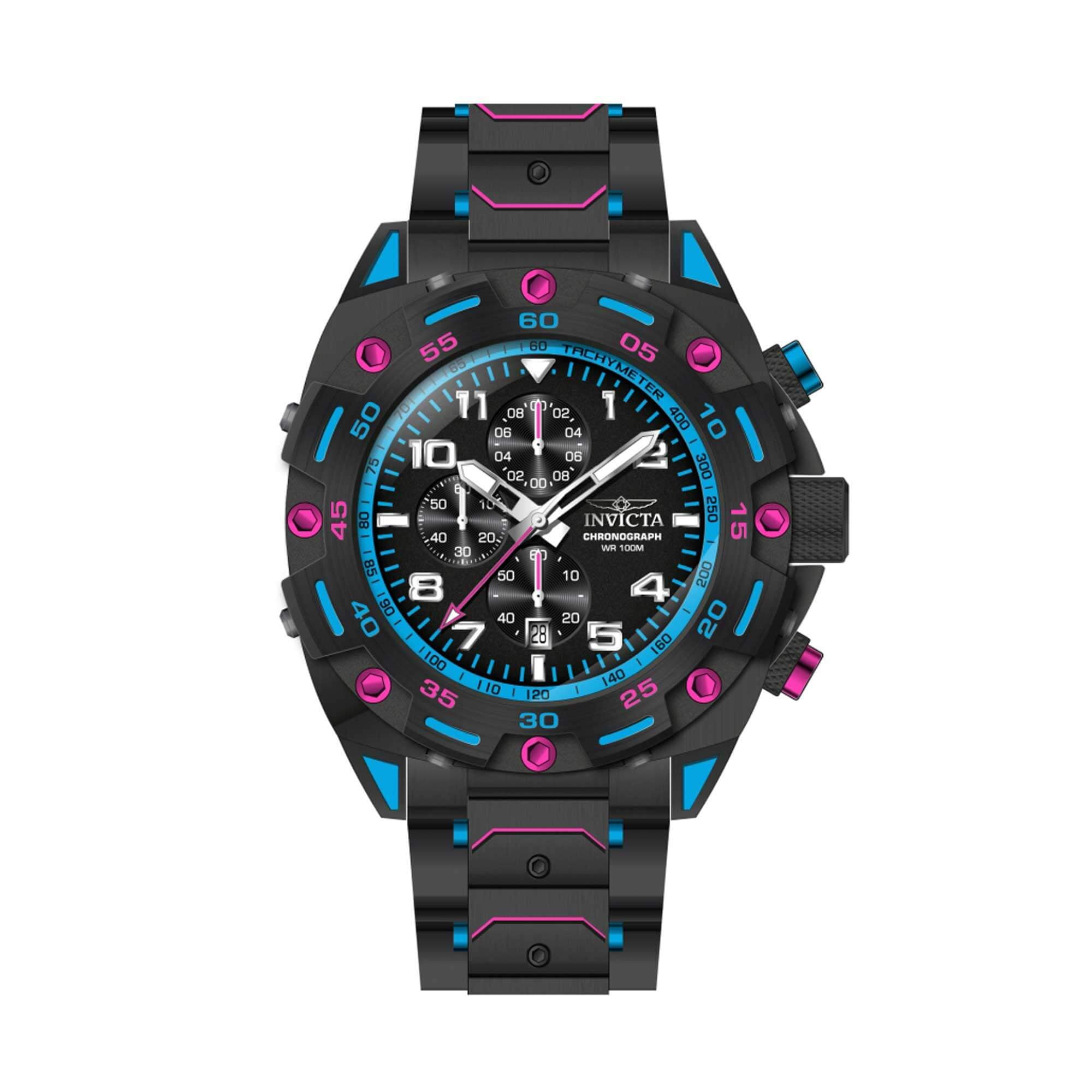 Invicta 37802 Men's Sea Monster Chrono Black Dial Bracelet Watch ...