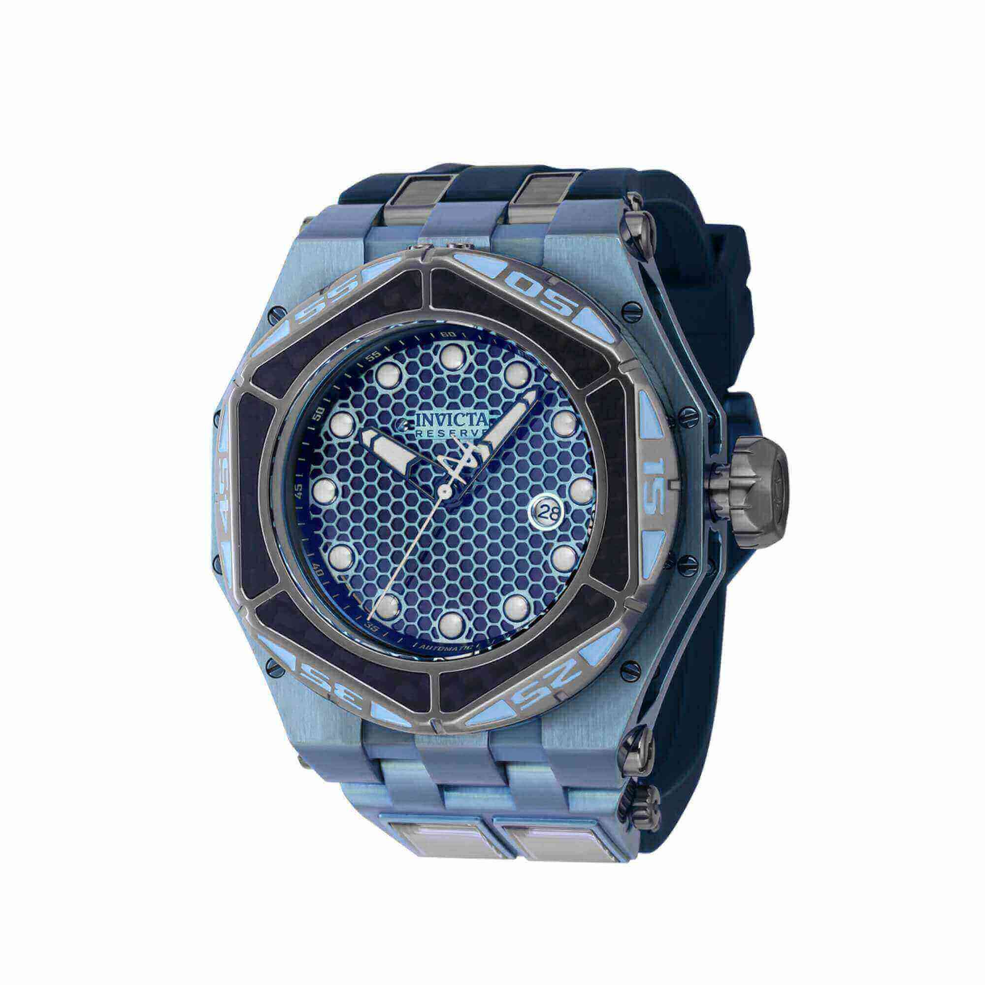 Invicta 38910 Men's Carbon Hawk Automatic Blue Dial Strap Watch ...