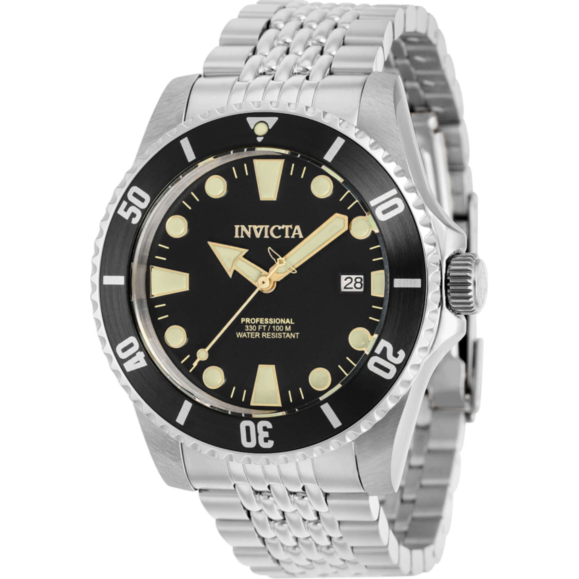 Invicta Men's Pro Diver Automatic Date Watch, Silver Steel, 44mm Case ...