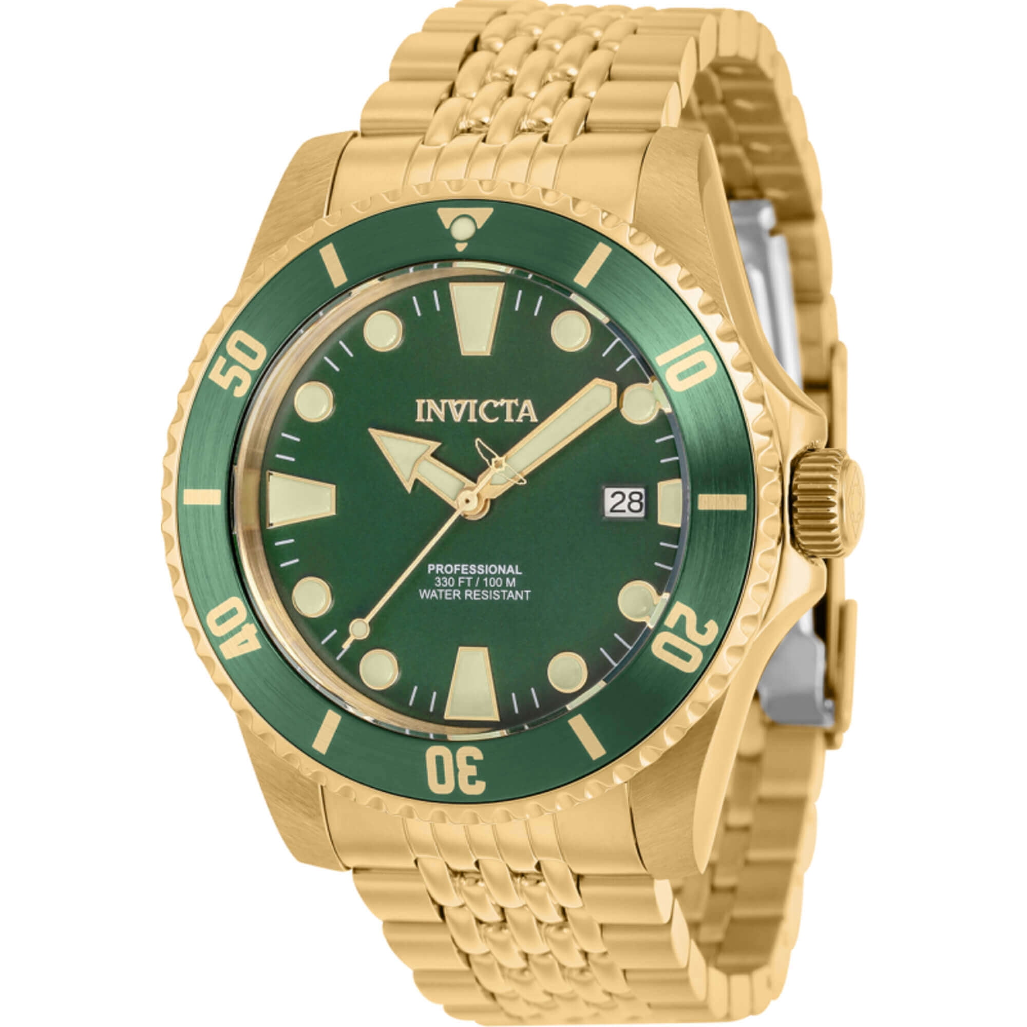 Invicta 39756 Men's Pro Diver Automatic Green Dial Steel Watch ...