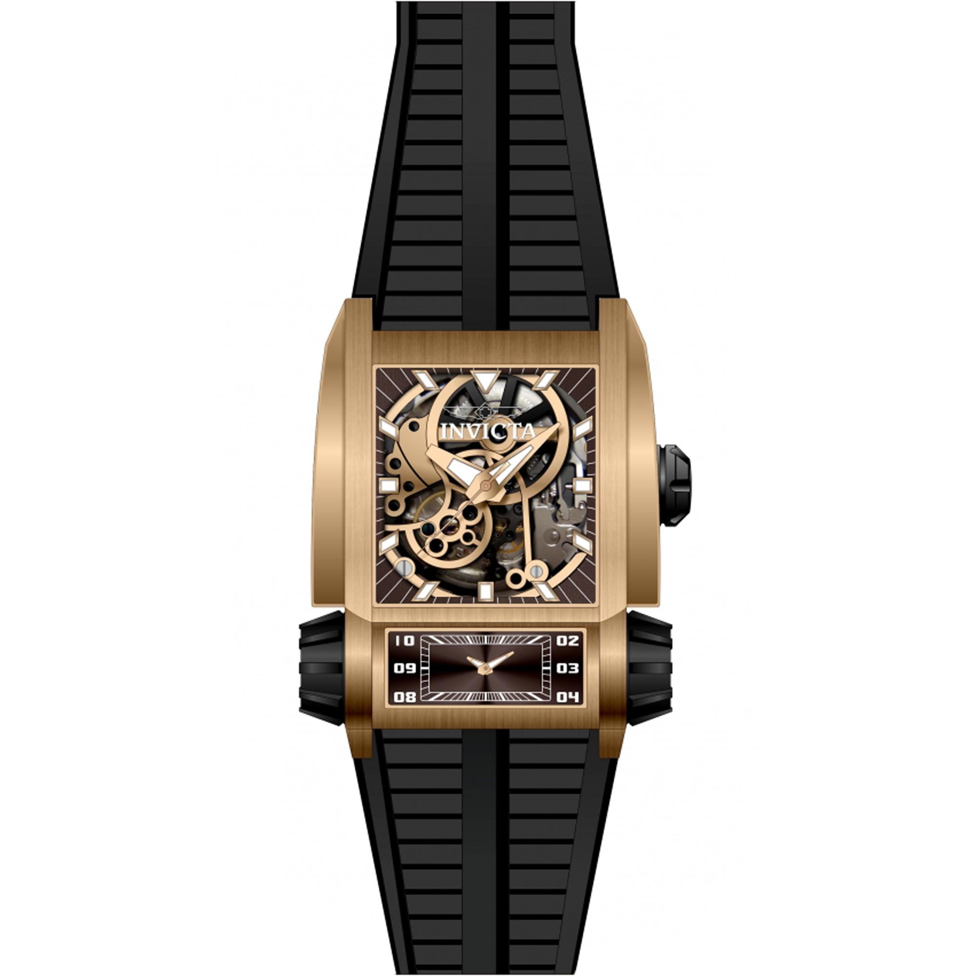 Invicta Mens Akula Automatic GMT Dial Watch - Brown & Rose Gold ...