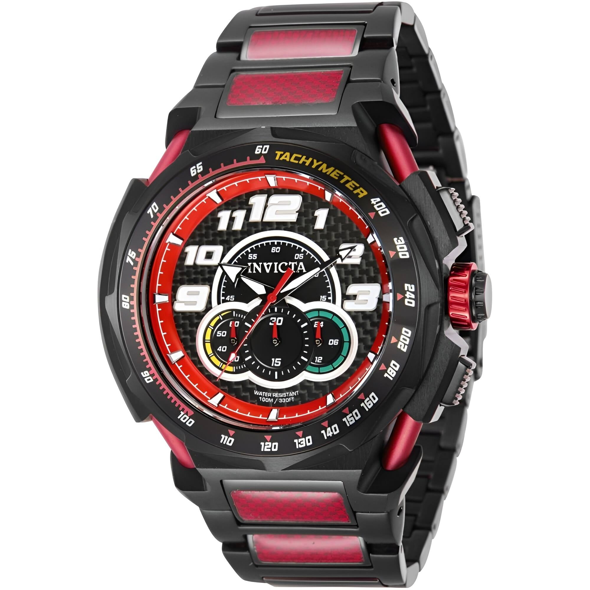 Invicta 43787 Men's S1 Rally Red and Black Bracelet Chrono Watch ...