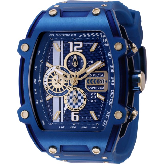 Invicta 44135 Men's S1 Rally Diablo Quartz Blue Rubber Strap Watch ...
