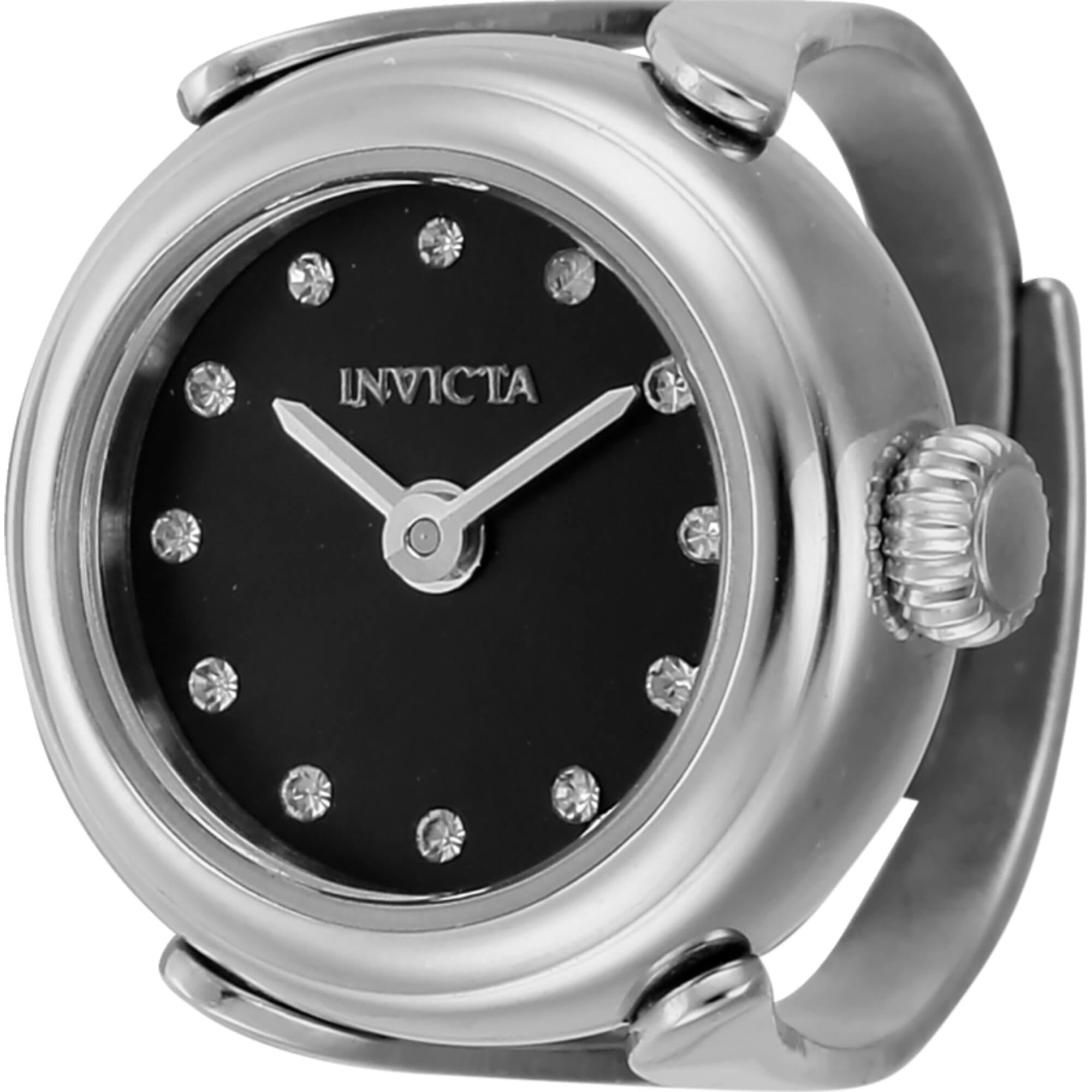 Invicta 44481 Women's Mini Angel Quartz Black Dial Watch Ring - Walmart.com