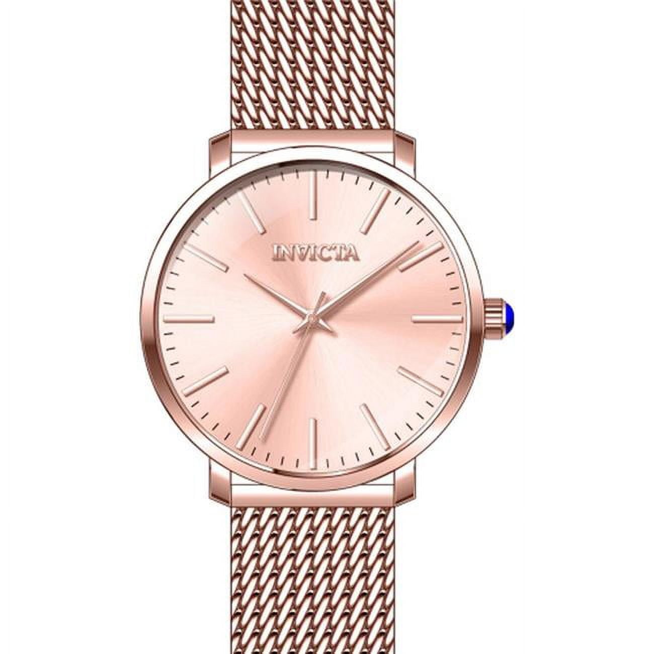 Invicta 45148 Angel Quartz 3 Hand Rose Gold Lady Dial Watch - Walmart.com