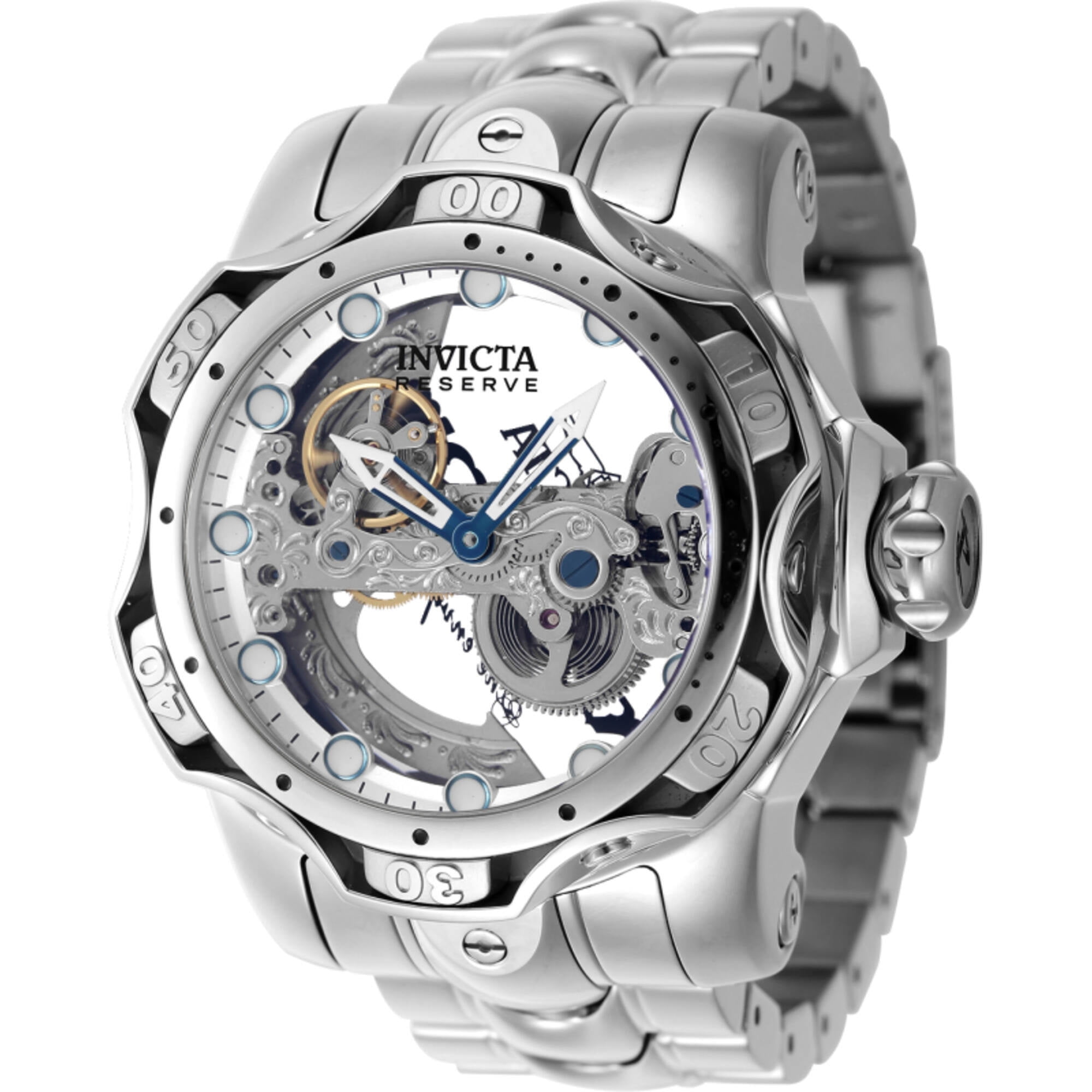 Invicta 45485 Men's Reserve Venom Silver Ghost Bridge Dial Watch ...