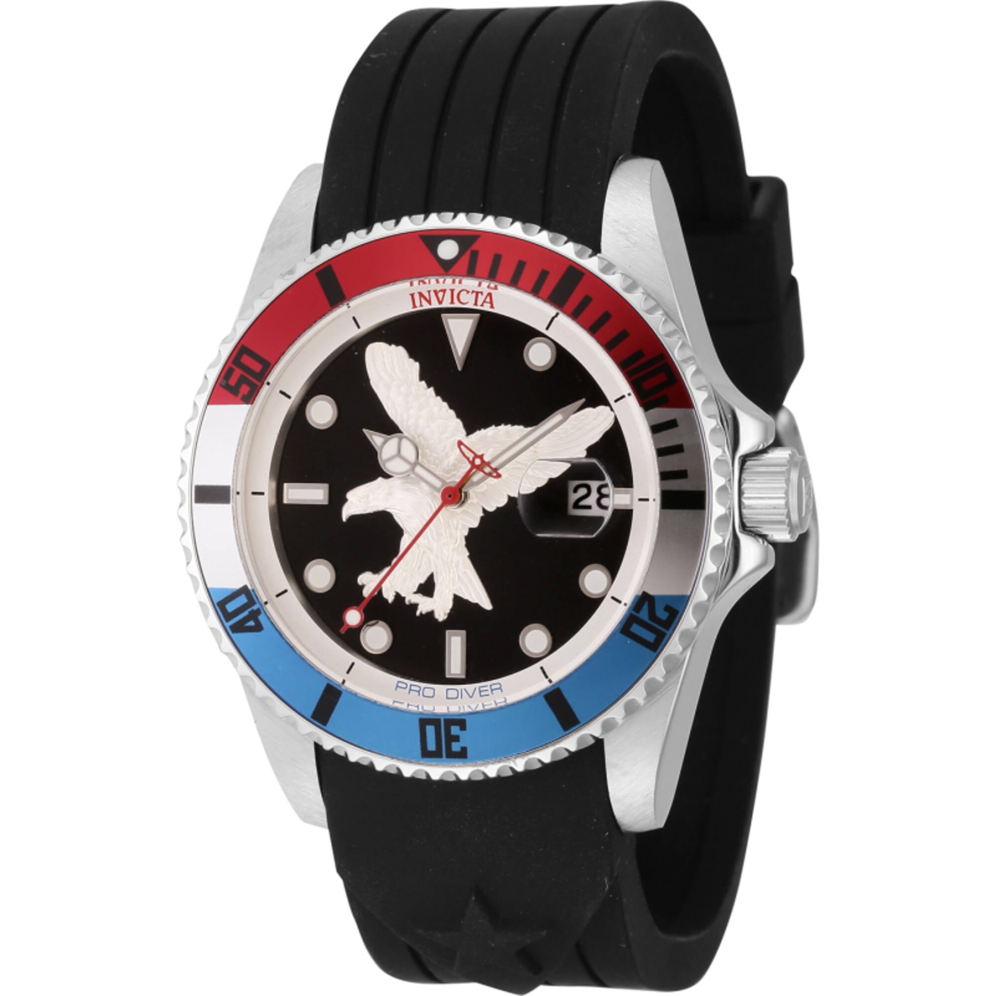 Invicta 45872 Men's Pro Diver Silver Tone and Black Dial Watch ...