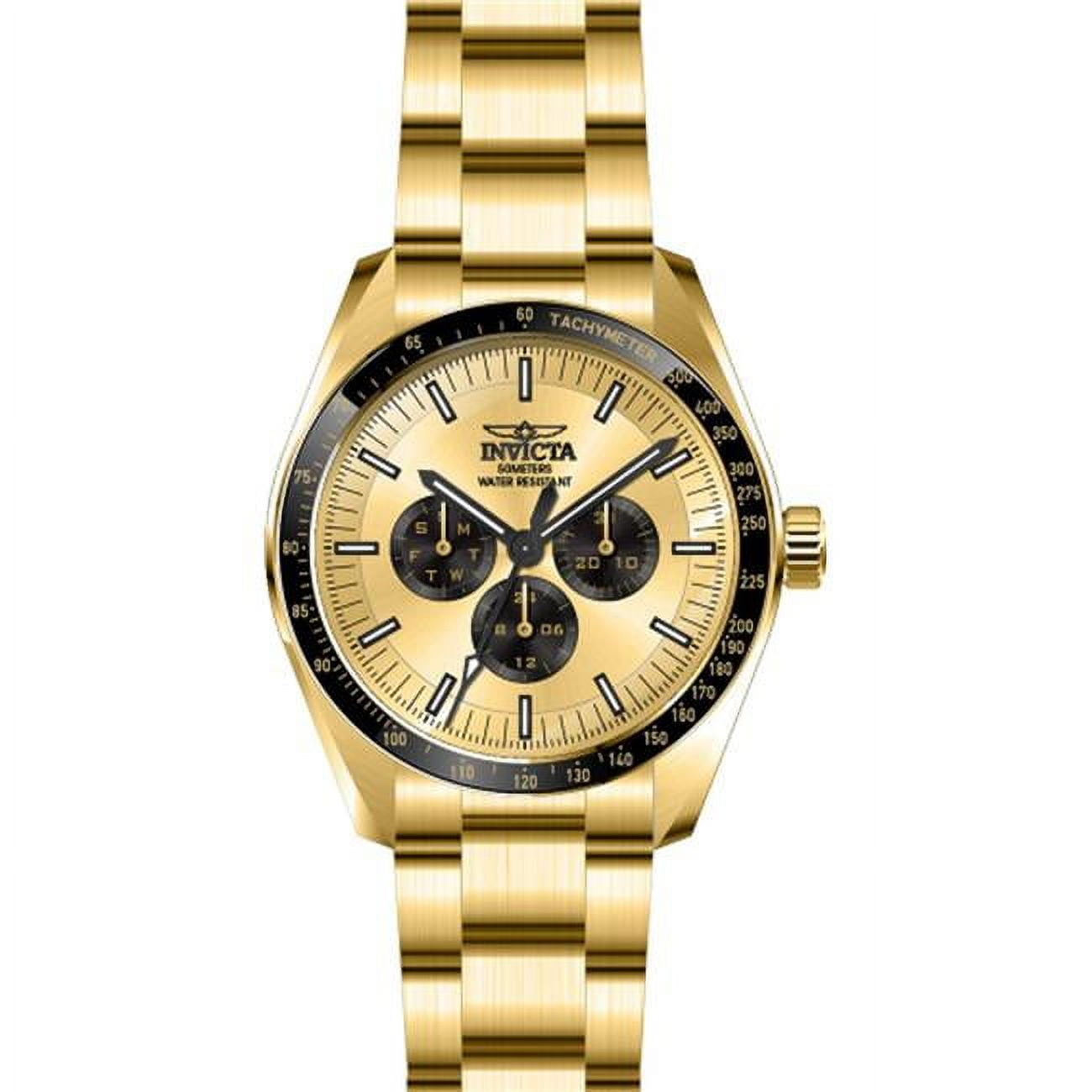Invicta 45965 Specialty Quartz Chronograph Gold & Black Men Dial Watch ...