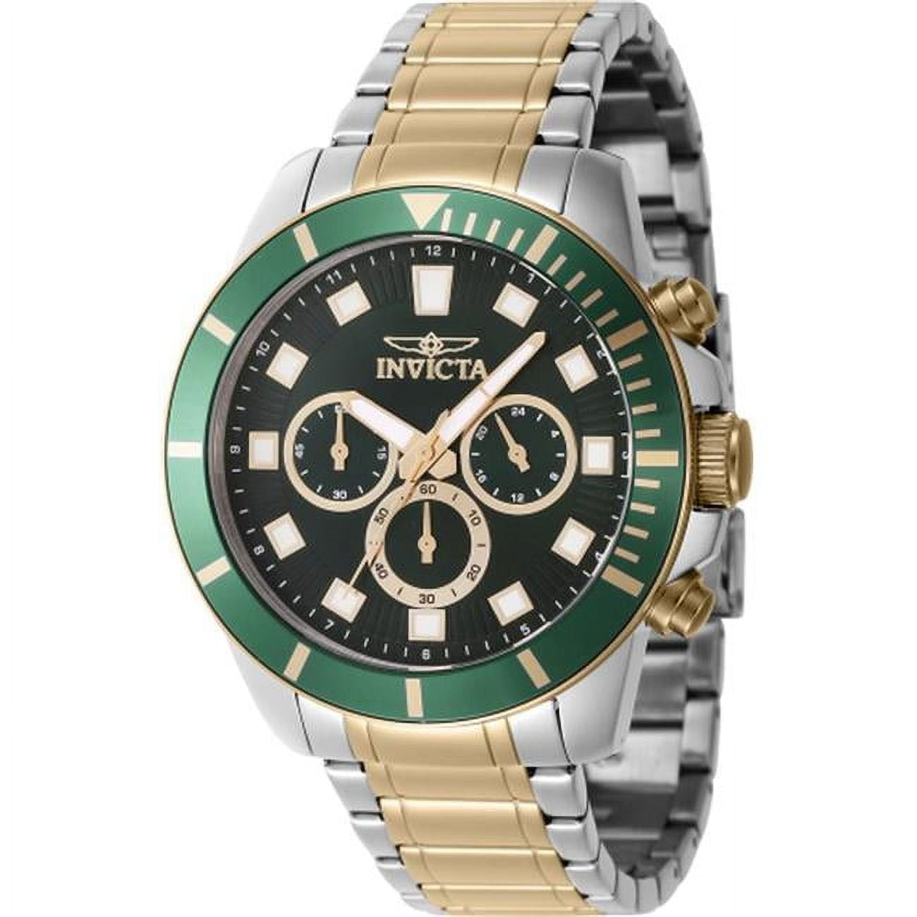 Invicta 46048 Pro Diver Quartz Chronograph Green Dial Men Watch ...