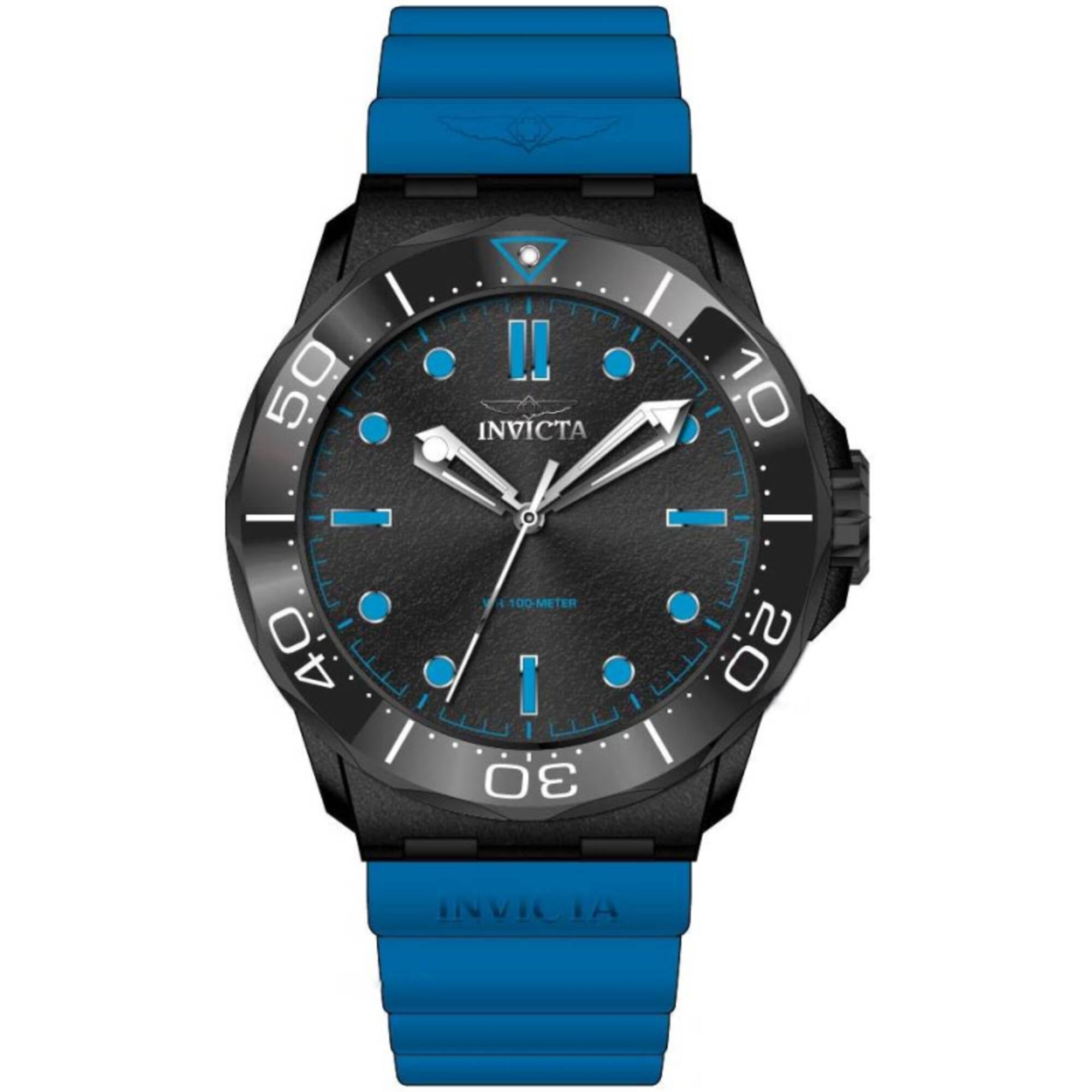 Invicta 46396 Men's Coalition Forces Black Dial Rubber Strap Watch ...