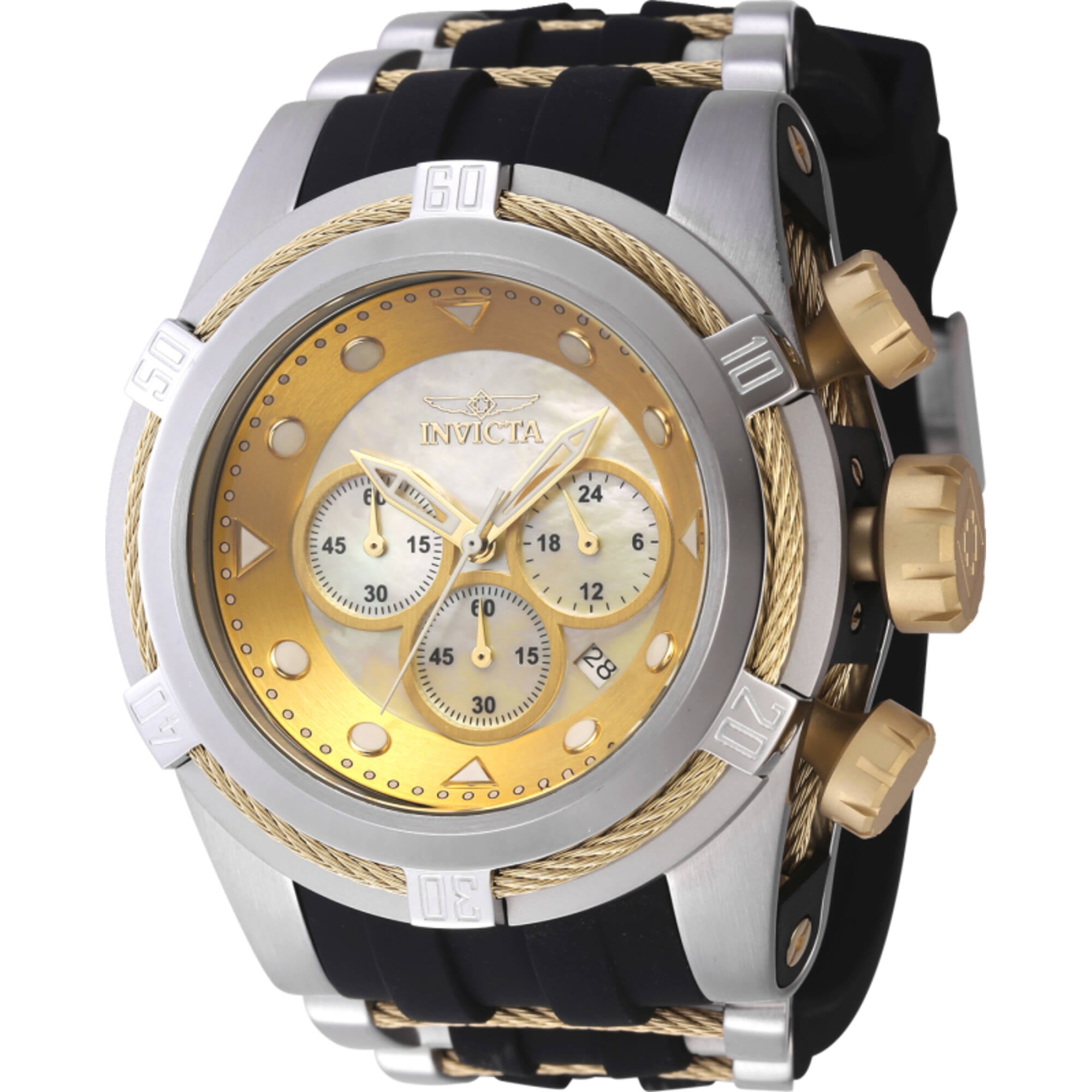 Invicta 46468 Men's Bolt Zeus Chrono Gold and Champagne Dial Watch ...