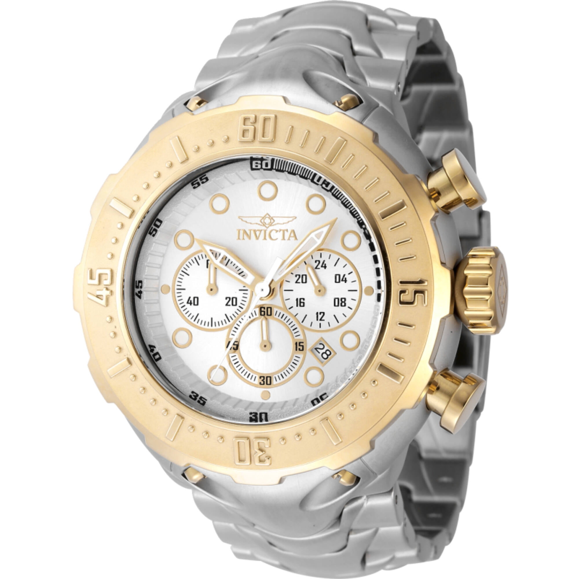 Invicta Mens Bolt Quartz Chronograph Antique Silver Dial Watch ...