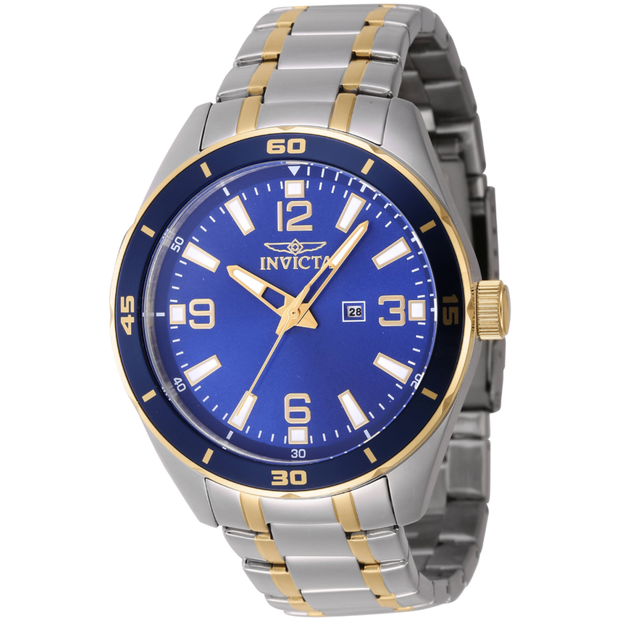Invicta 46670 Men's Pro Diver Blue Dial Two Tone Bracelet Watch ...