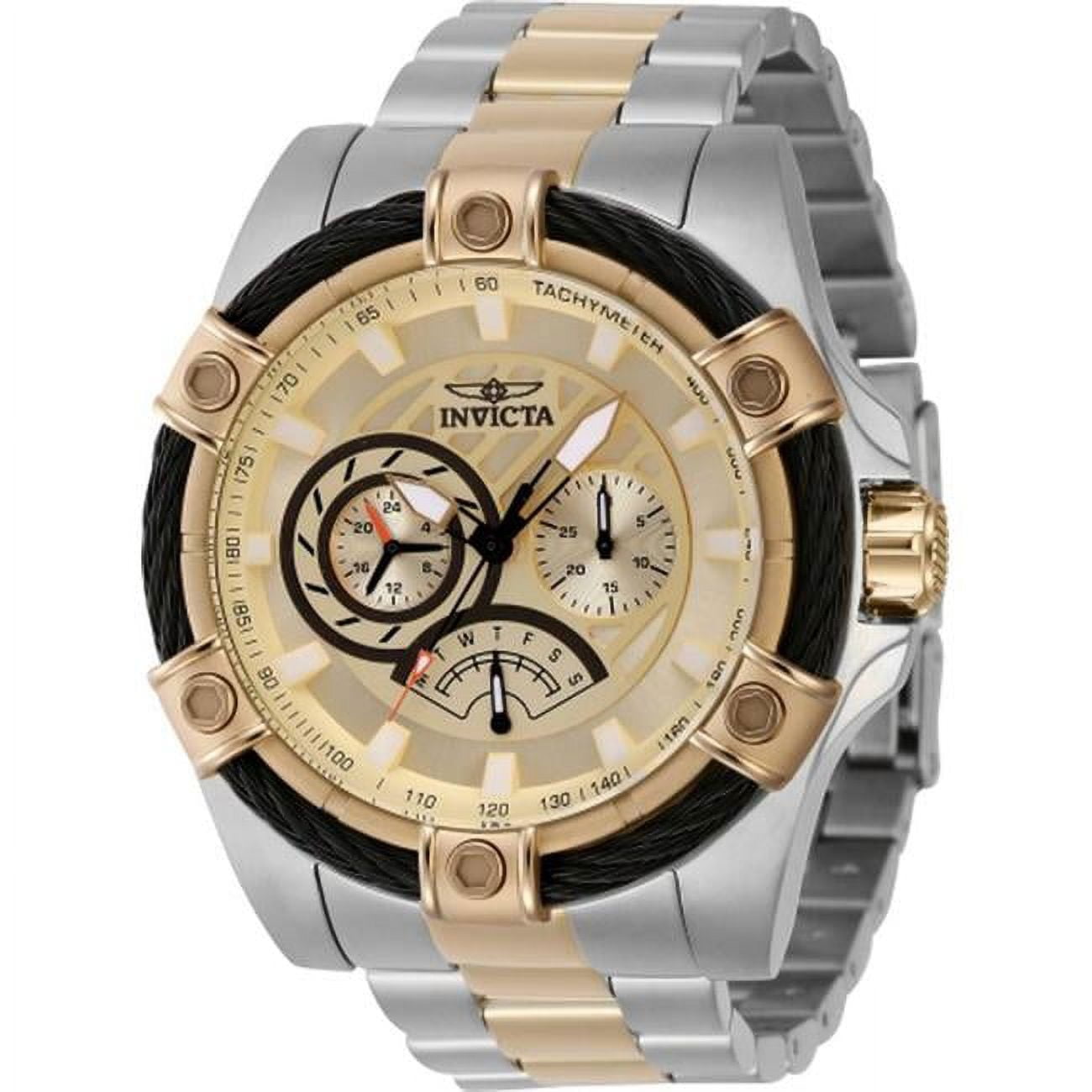 Invicta 46867 Bolt Quartz Chronograph Gold Dial Men Watch - Walmart.com