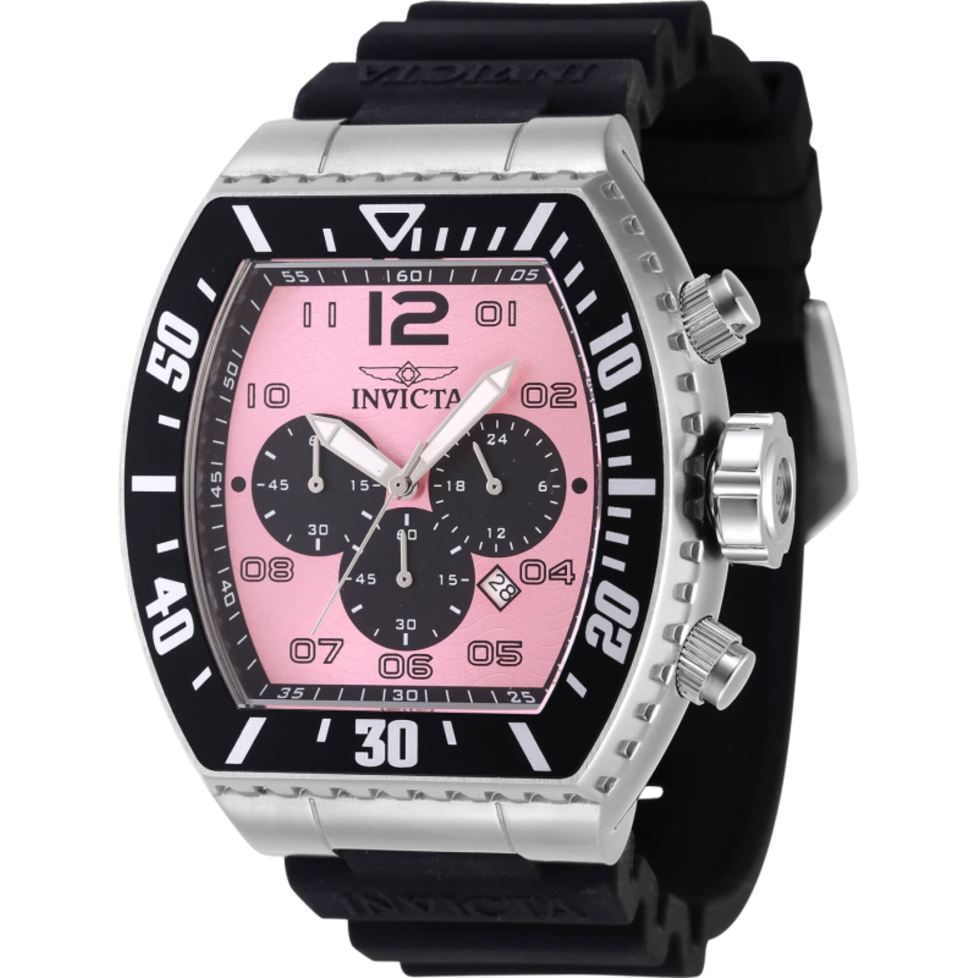 Invicta 47286 Men's Pro Diver Pink, Black Dial Chronograph Watch ...