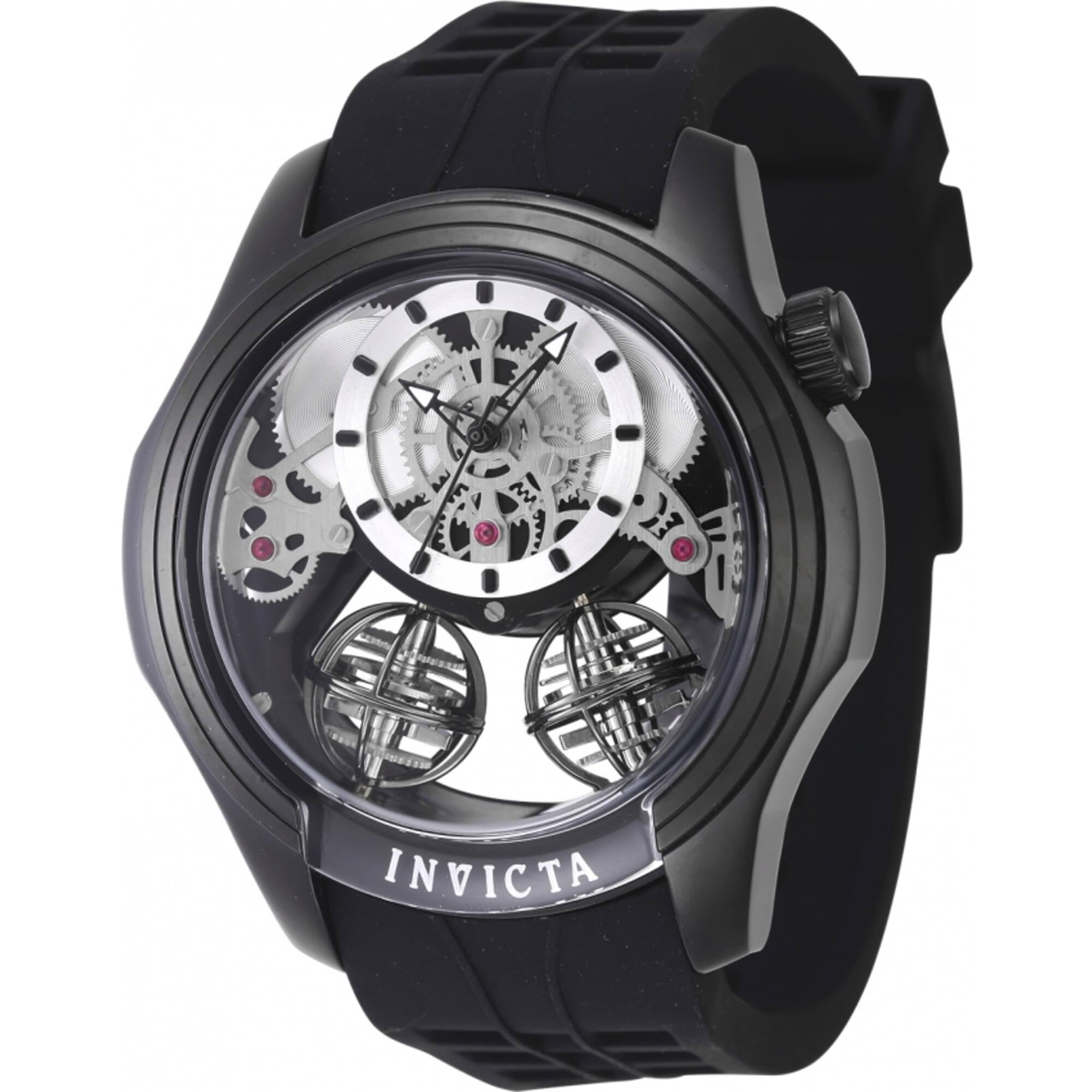 Invicta 47374 Men's Specialty Black Case Silicone Strap Watch - Walmart.com