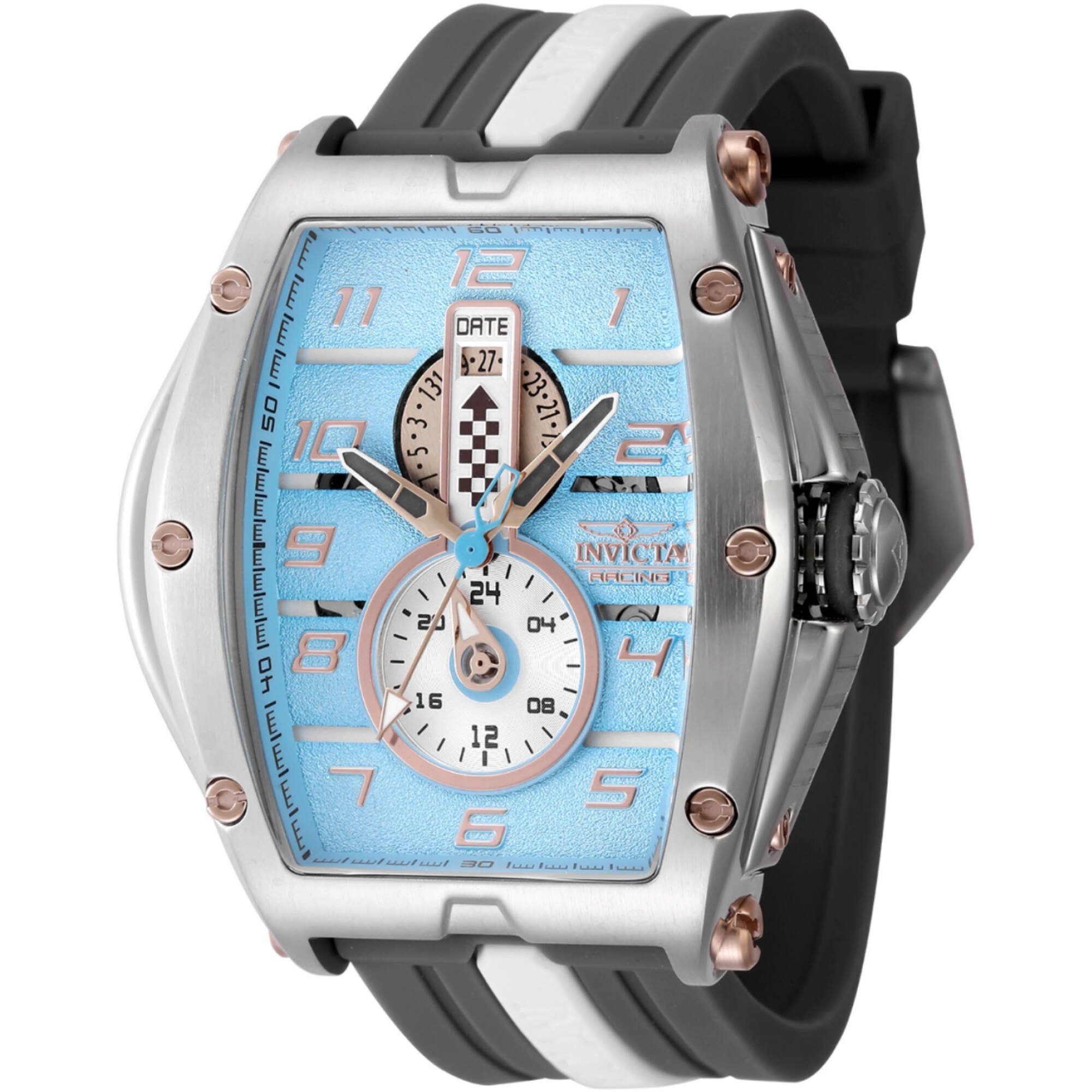 Invicta 47385 Men's Invicta Racing Quartz White, Grey Strap Watch ...