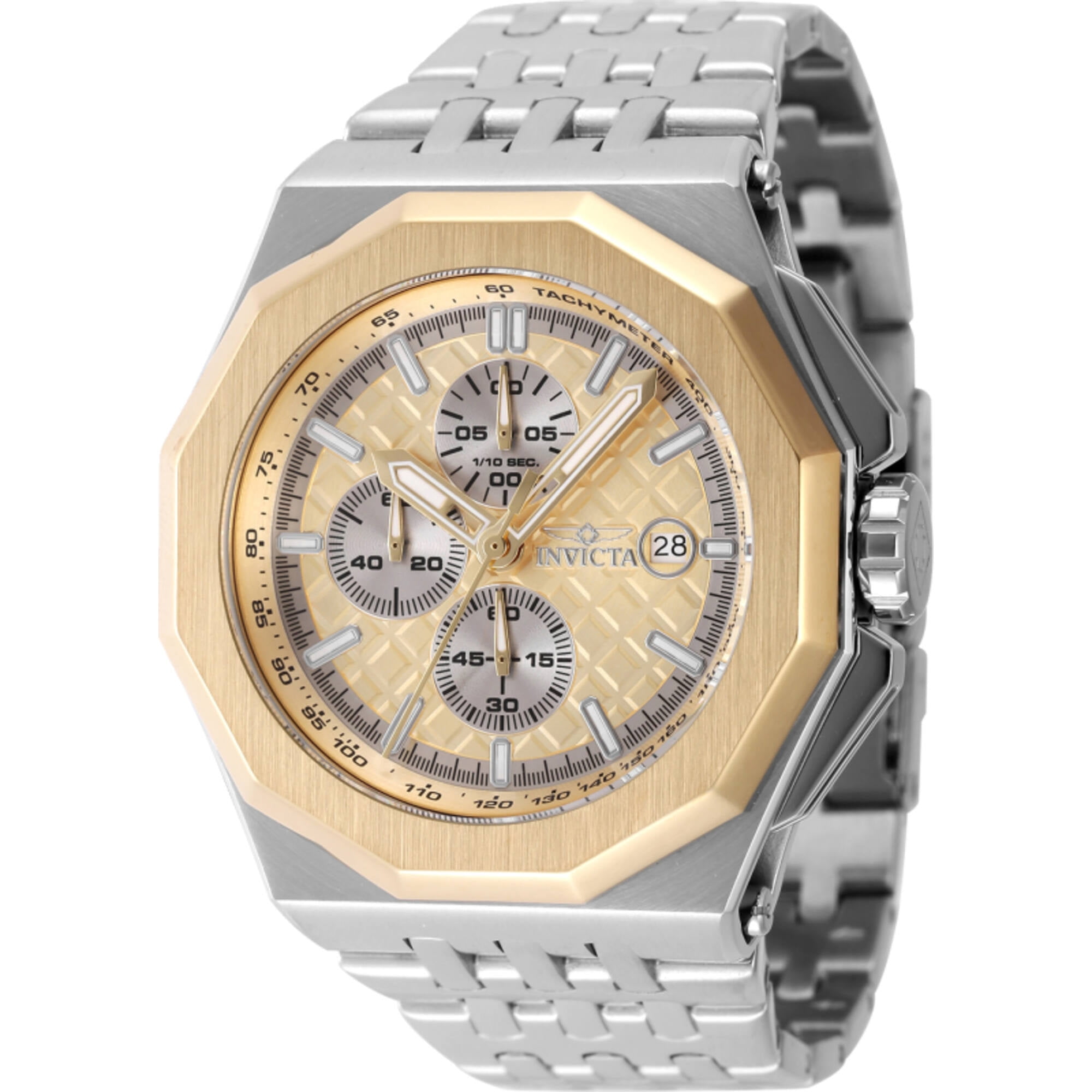 Invicta 47393 Men's Akula Gold and Silver Tone Dial Chrono Watch ...