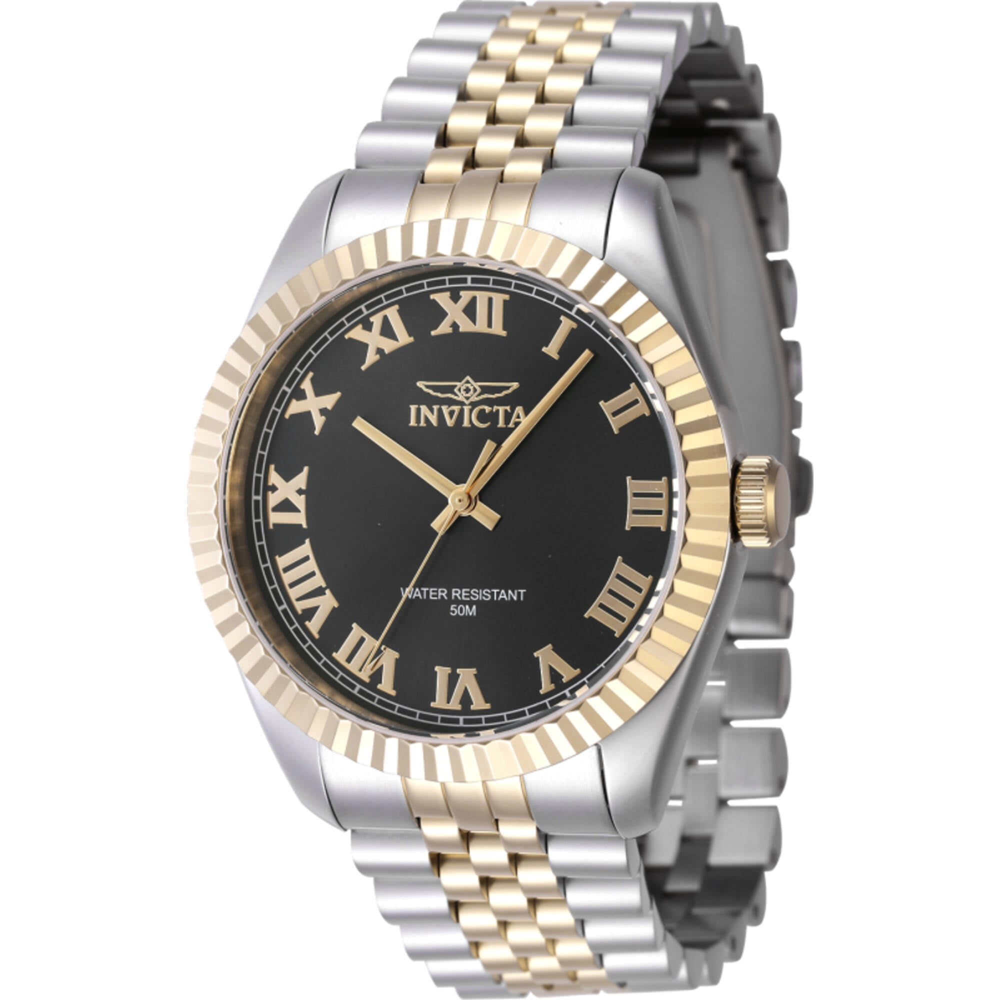 INVICTA Specialty Men 43mm Stainless Steel Steel Black dial PC21 Quartz ...