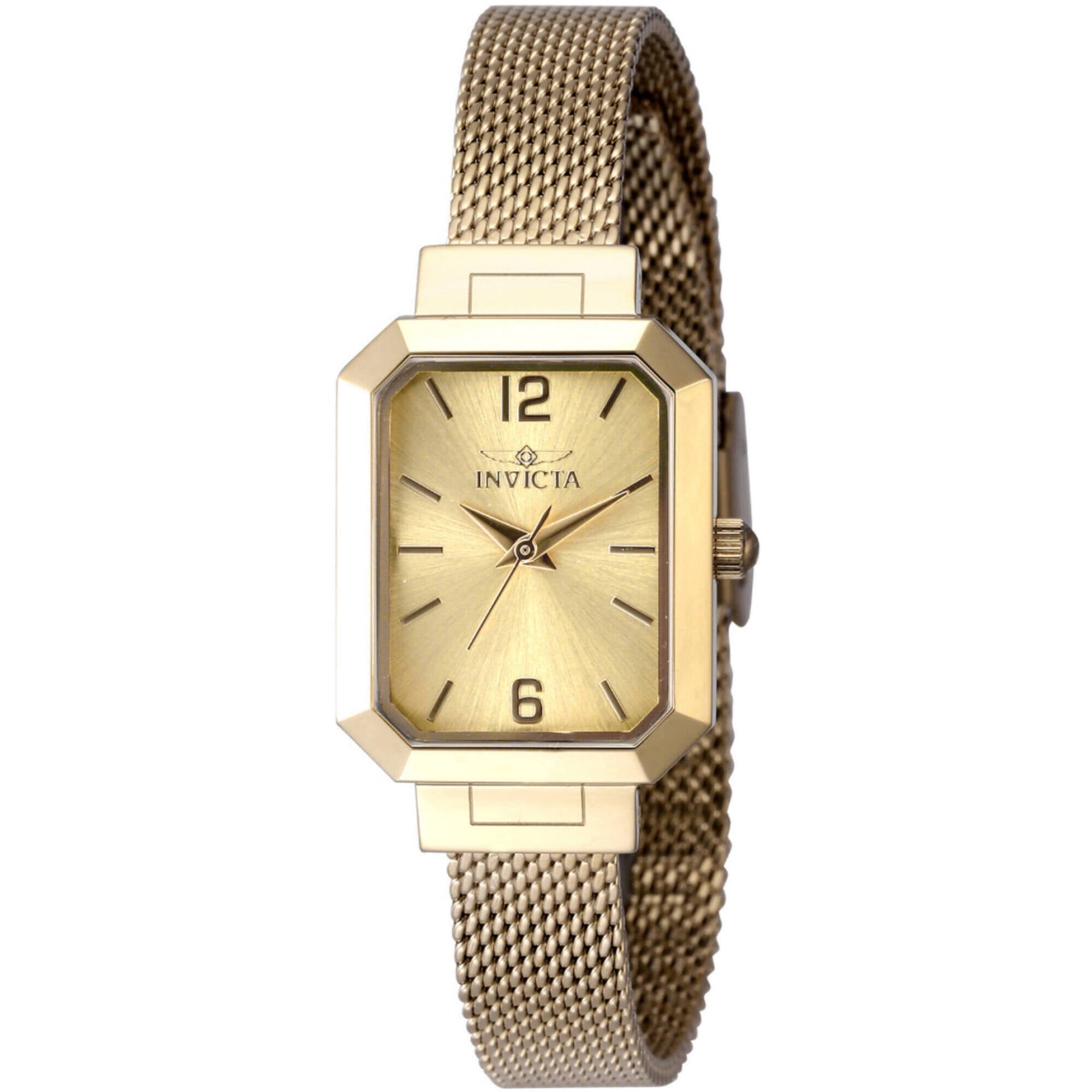Invicta 48151 Women's Angel Quartz Gold Dial Mesh Bracelet Watch ...