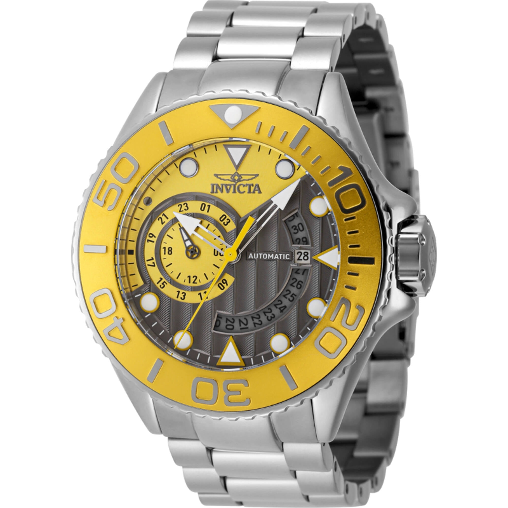 Invicta 48243 Men's Grand Diver Gunmetal and Black Dial Watch - Walmart.com