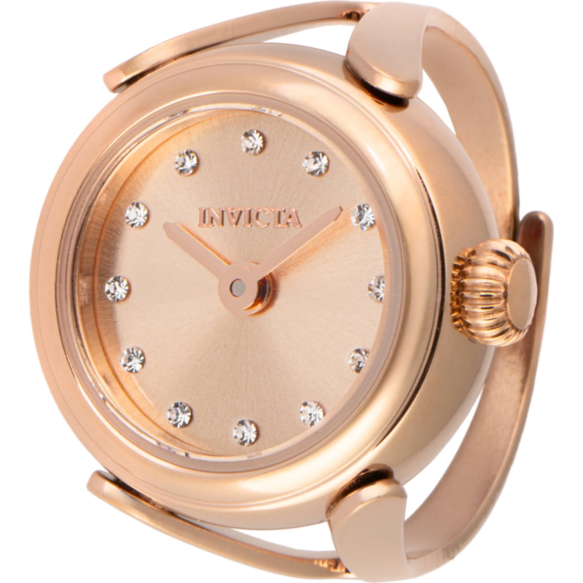 Invicta 48575 Women's Mini Angel Rose Gold Quartz Watch Ring - Walmart.com