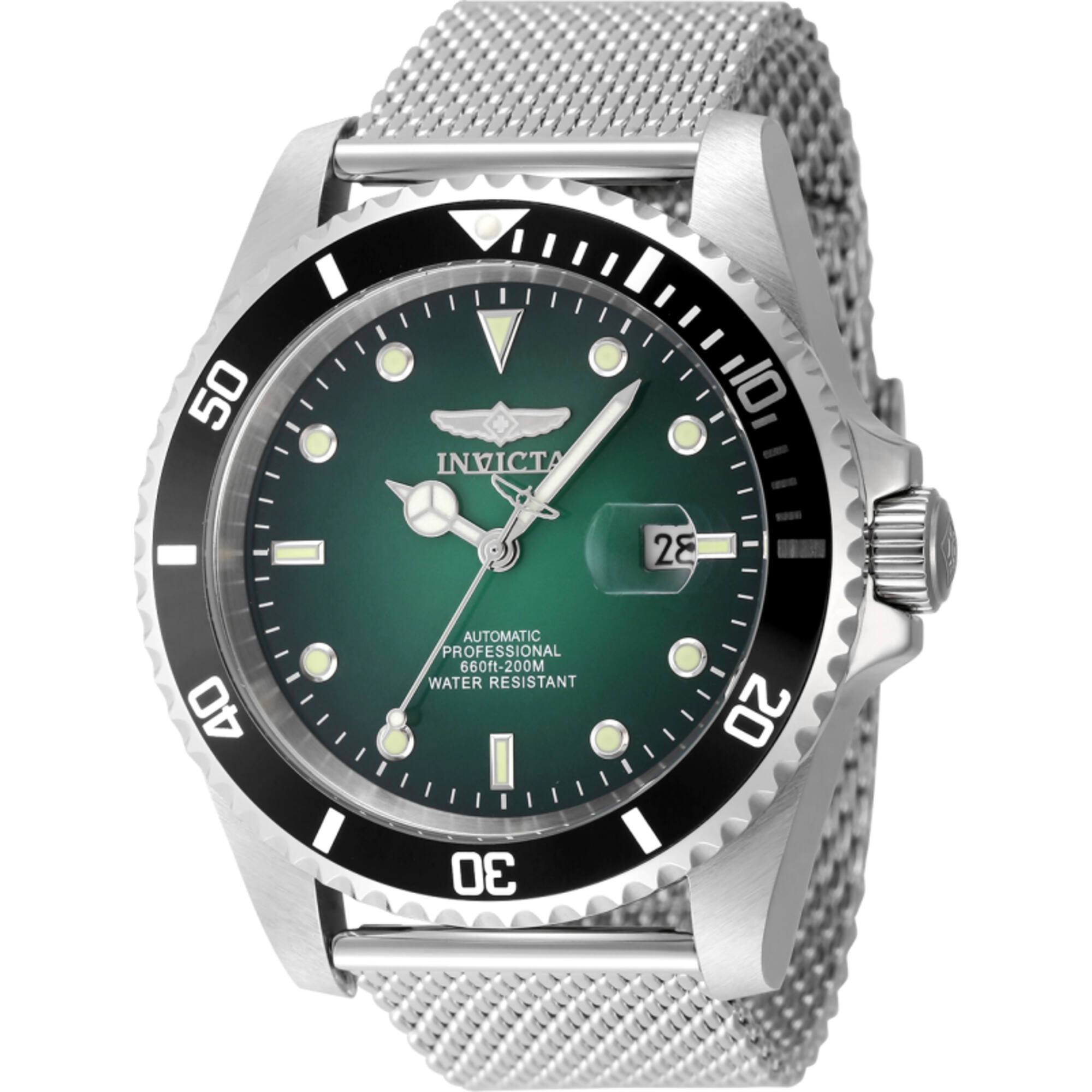 Invicta 48630 Men's Pro Diver Automatic Green Dial Bracelet Watch ...