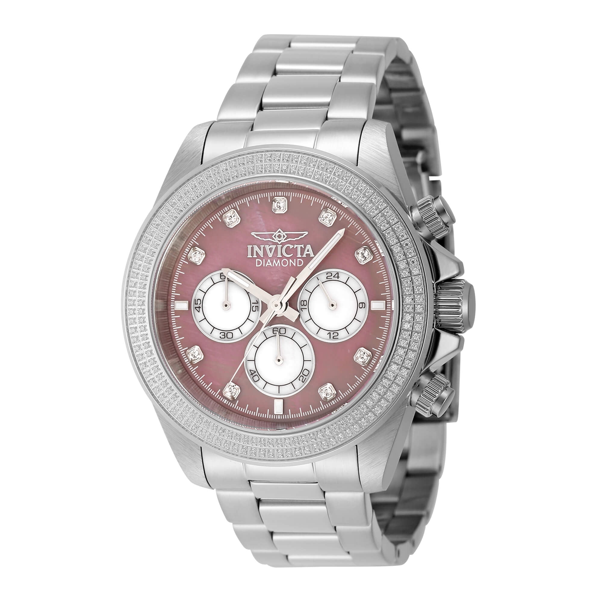 Invicta 48752 Men's Elite Diamond Chrono Silver Bracelet Watch ...