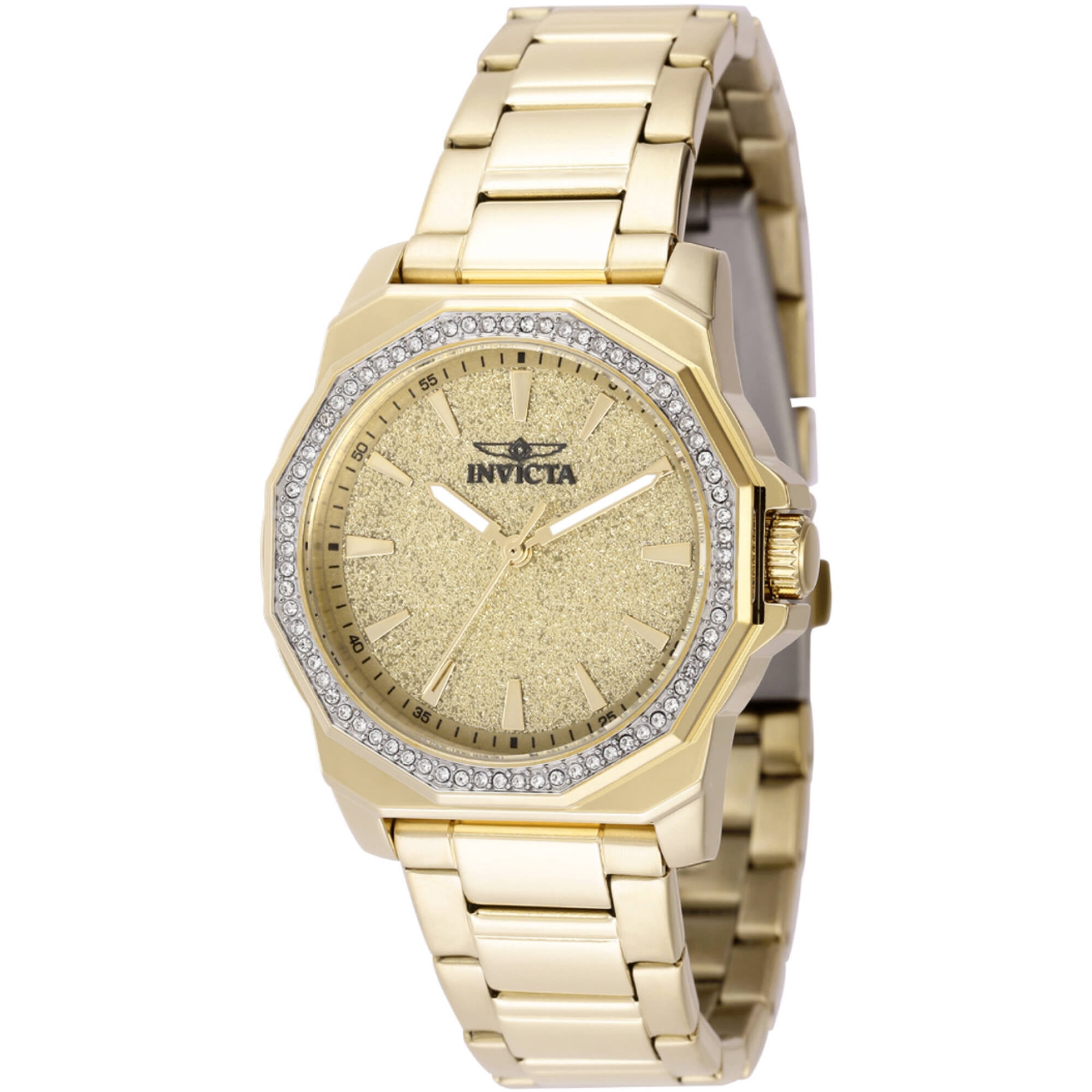 Invicta 49130 Women's Speedway Quartz Gold Tone Glitter Dial Watch ...