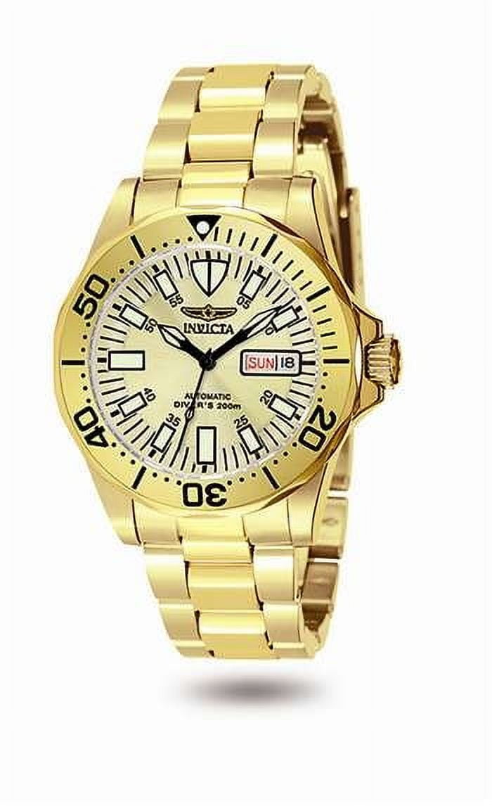 Men's 7047 Signature Collection Pro Diver Gold-Tone Automatic Watch ...