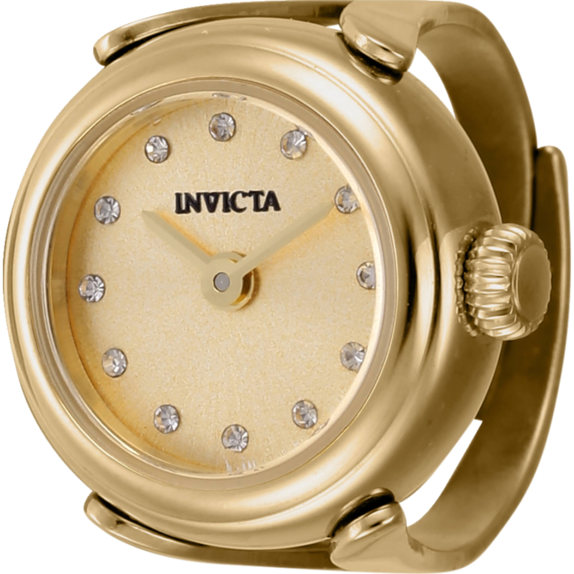 Invicta 44483 Women's Mini Angel Quartz Gold Tone Dial Watch Ring ...
