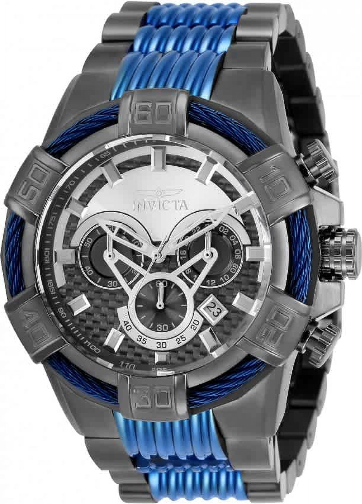 Invicta Bolt Chronograph Gunmetal Glass Fiber Dial Men's Watch 25766 ...