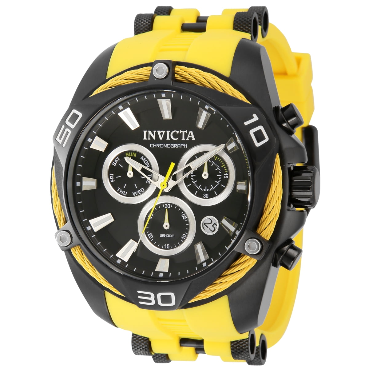 Invicta Bolt Men's Watch - 50mm. Yellow. Black (43767) - Walmart.com