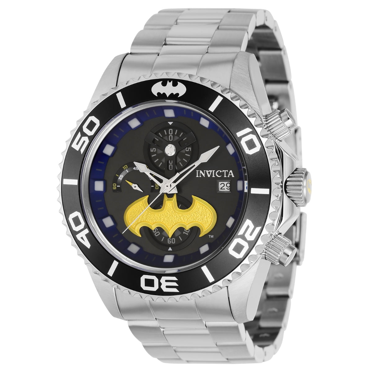 Invicta DC Comics Batman Men's Watch - 47mm. Steel (40842) - Walmart.com
